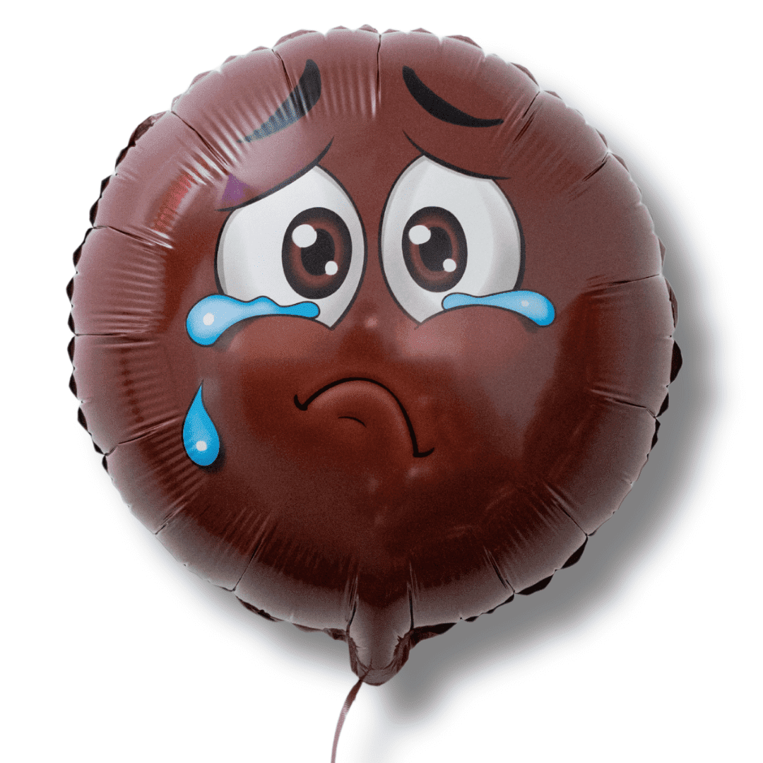18" inch Melanin Emoji Crying/Sad Face Balloon - Walmart.com