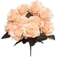18 inch Open Rose Bush - Peach Silk Flowers - Party Supplies ...