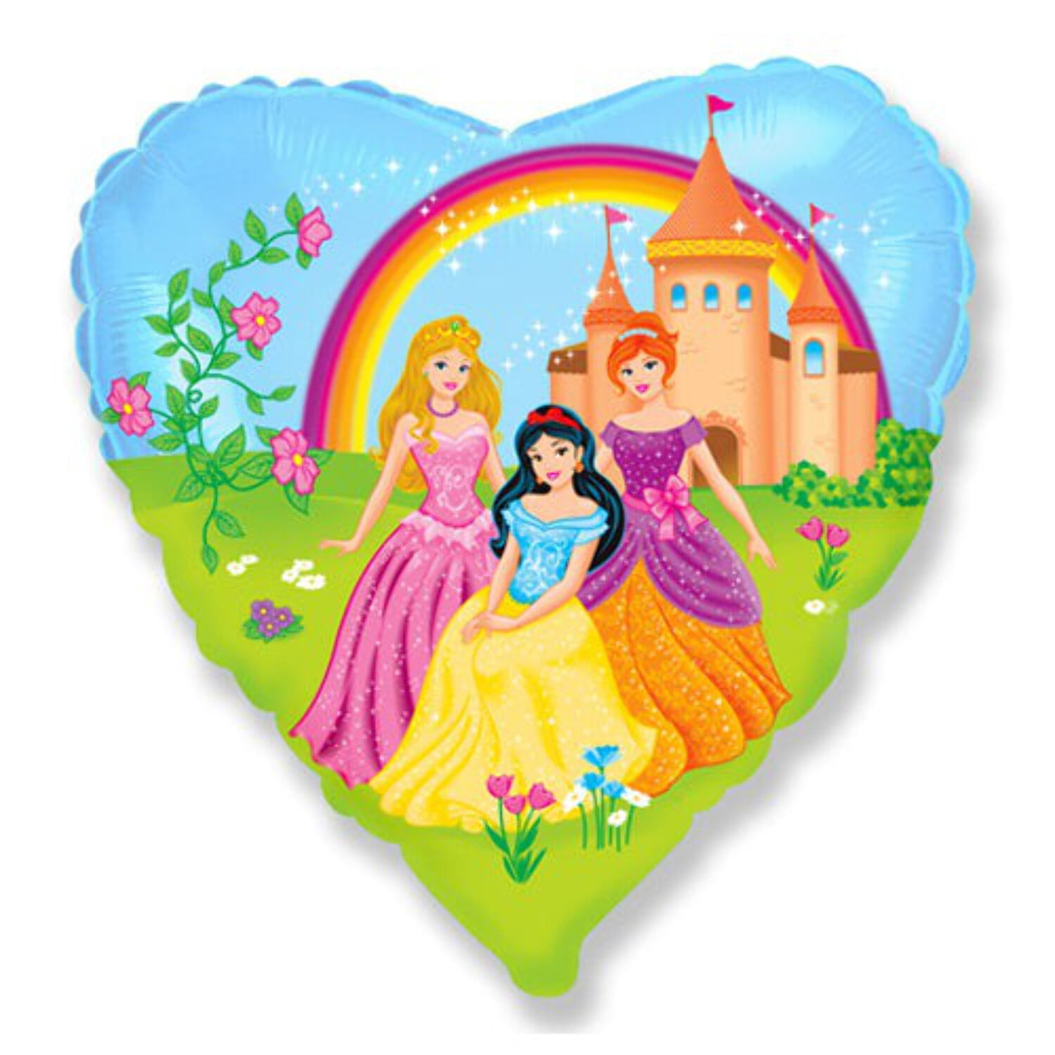 18 inch Princess Castle Foil Mylar Balloon - Party Supplies Decorations ...