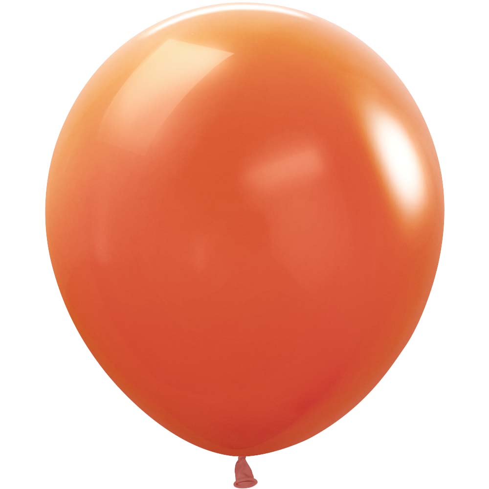 18 inch Sempertex Deluxe Sunset Orange Latex Balloons (25 Pack) - Party ...