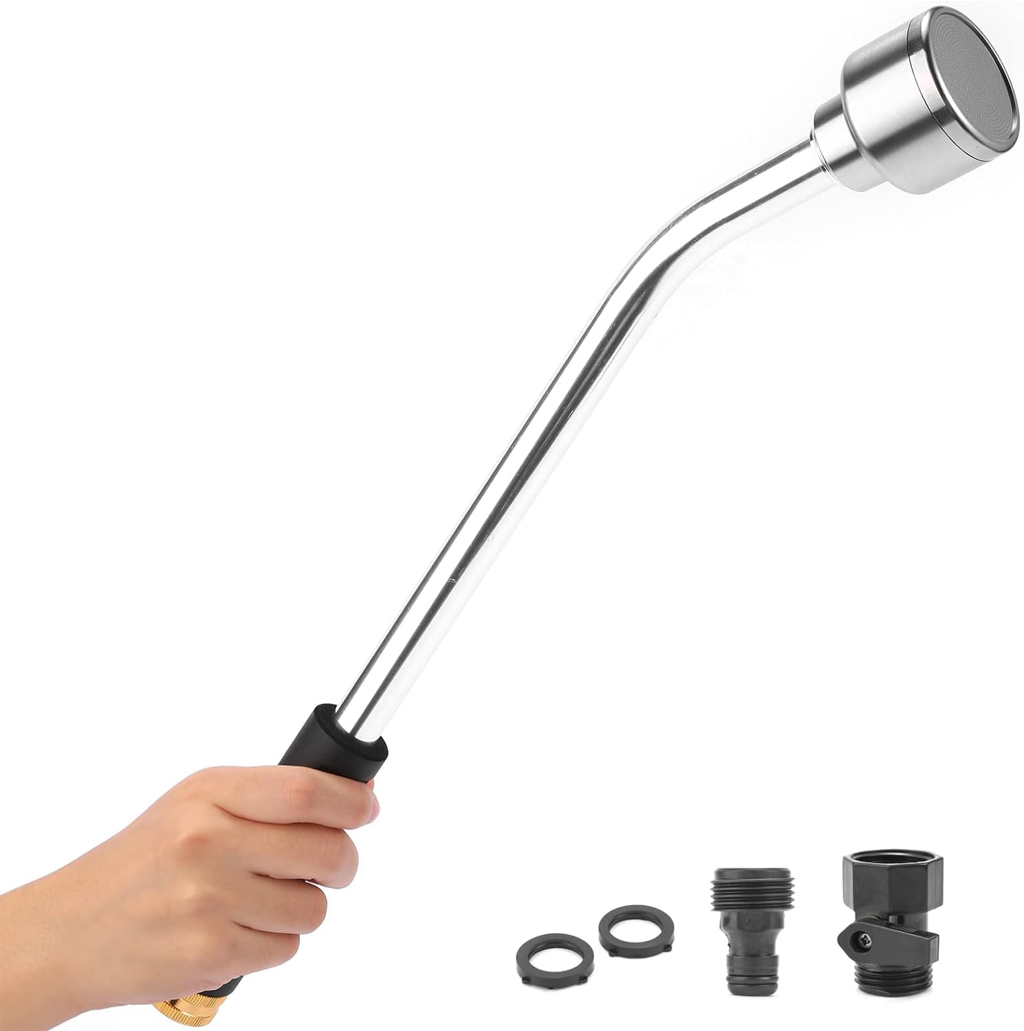 18-inch Soft Rain Watering Wand with Shut Off Valve, Lightweight and ...
