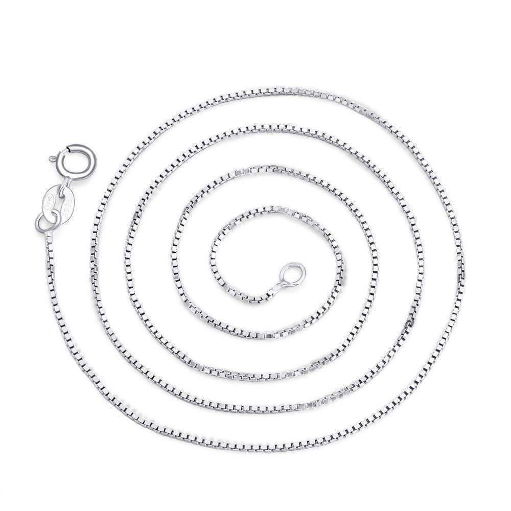18 inch Sterling Silver Box Chain Necklace for Women and Men - Walmart.com