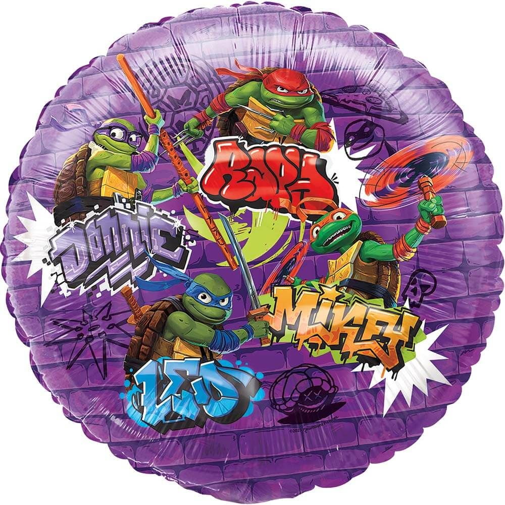 TMNT 18 inch Mutant Mayhem Foil Mylar Balloon - Teenage Ninja Turtles ...