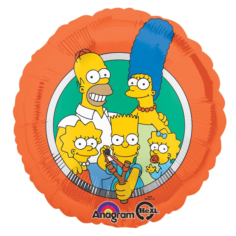 18 inch The Simpsons Cartoon Anagram Foil Mylar Balloon - Party ...