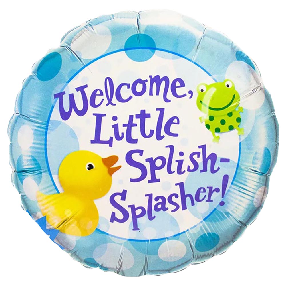 18 inch Welcome Little Splish - Splasher! Qualatex Foil Mylar Balloon ...
