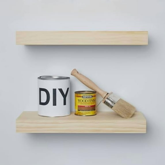 18 inch Wood Floating Shelves, High End Solid Natural Wood 18inch ...