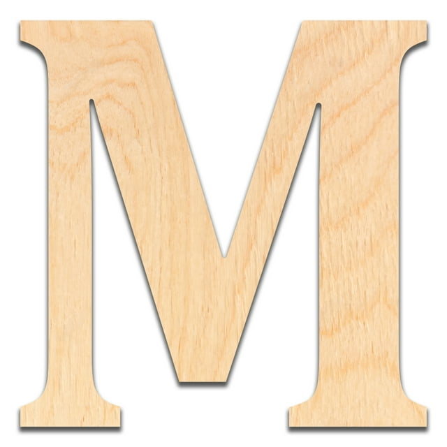 18 inch Wooden Letter M - This 18 inch Unfinished Wood Letter is Ready ...