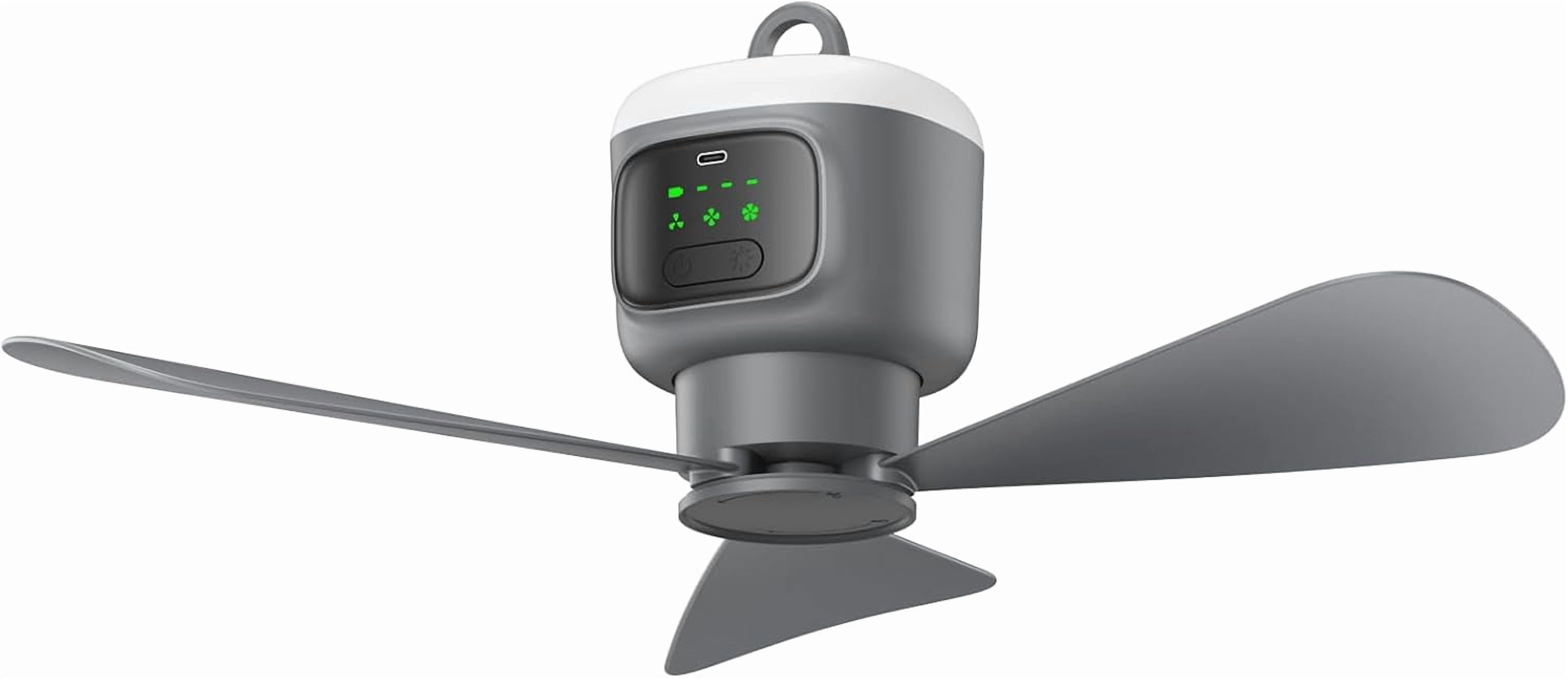 18-inch canopy fan, 12000 portable outdoor hanging fan with light ...