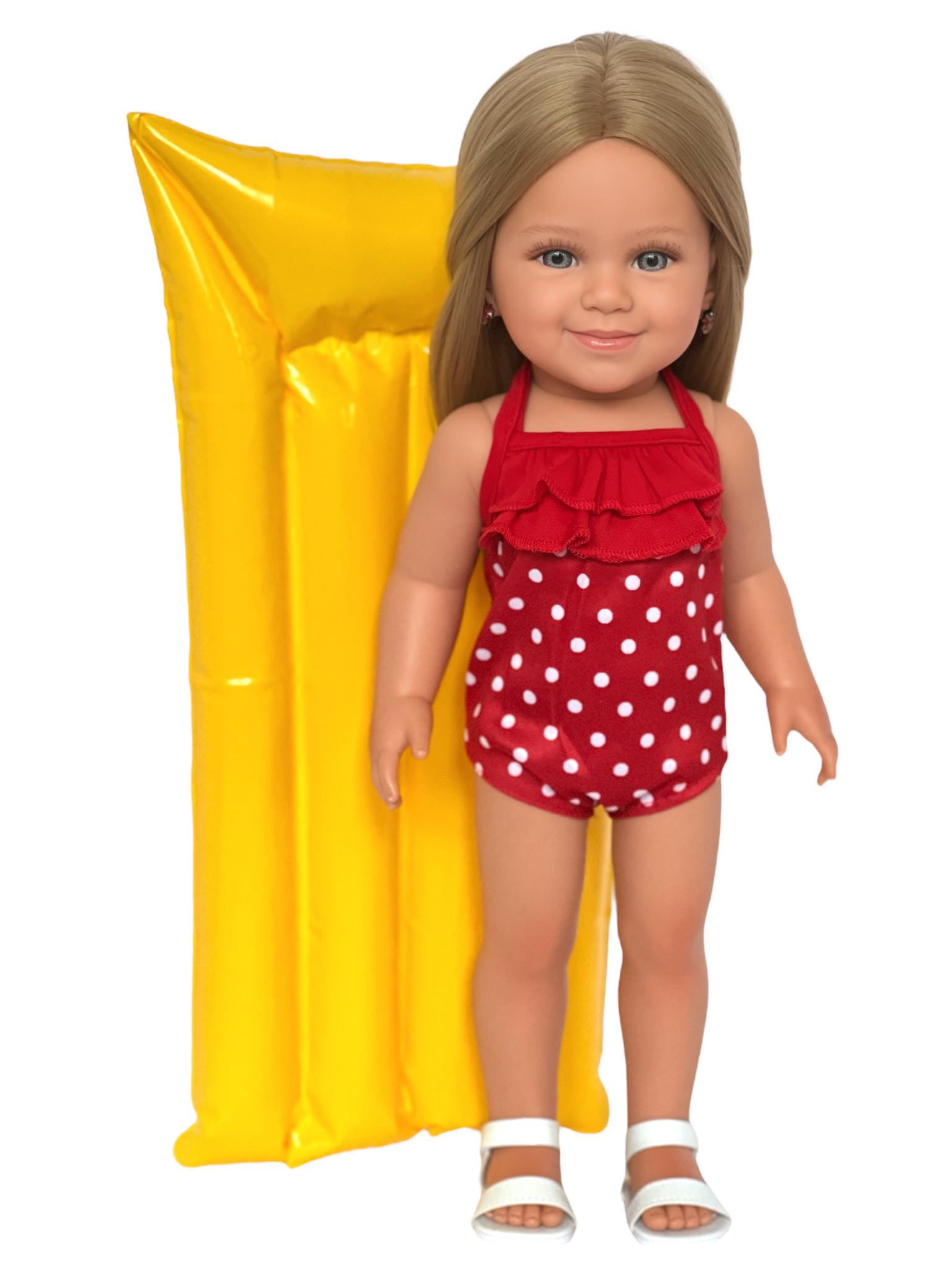 Kennedy and Friends 18 Inch Doll Beach Ensemble - Red Dot Swimsuit ...