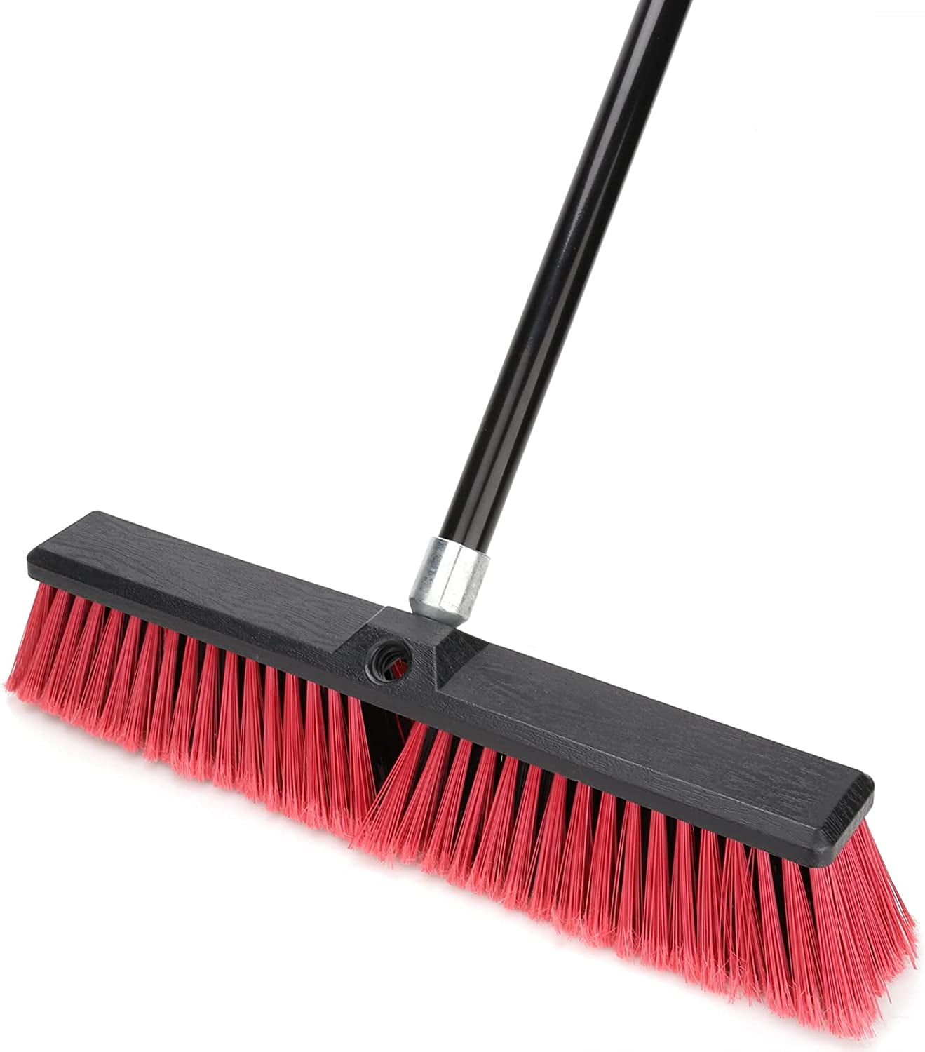 "Heavy Duty 18"" Large Outdoor Garden Push Broom with 63"" Long Handle ...