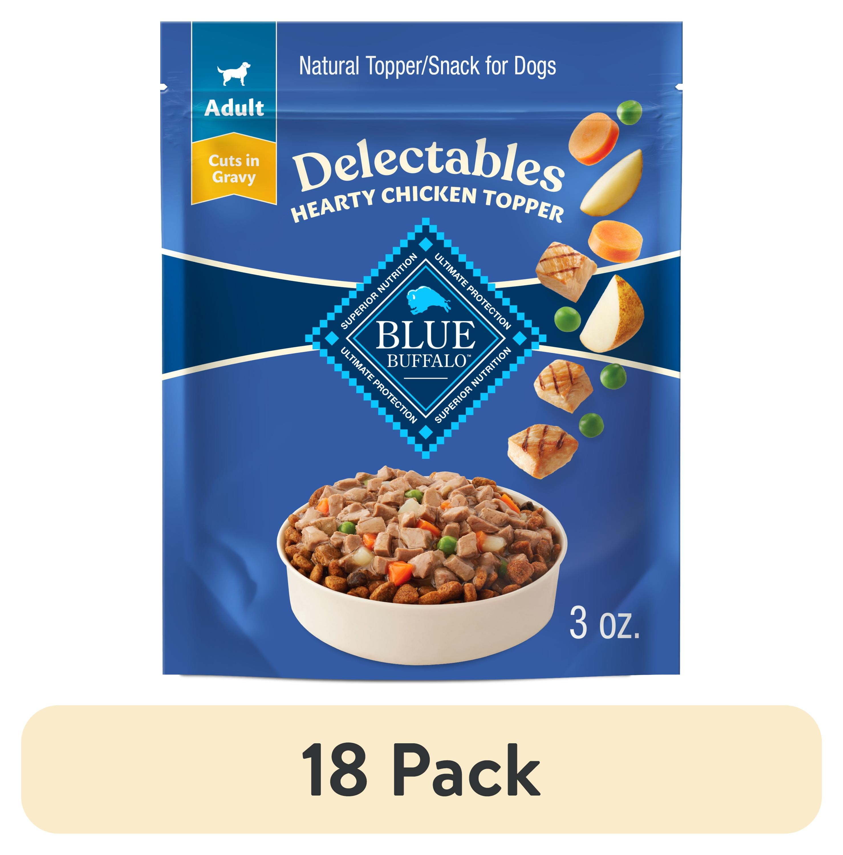 (18 pack) Blue Buffalo Delectables Natural Wet Dog Food Topper, Chicken ...