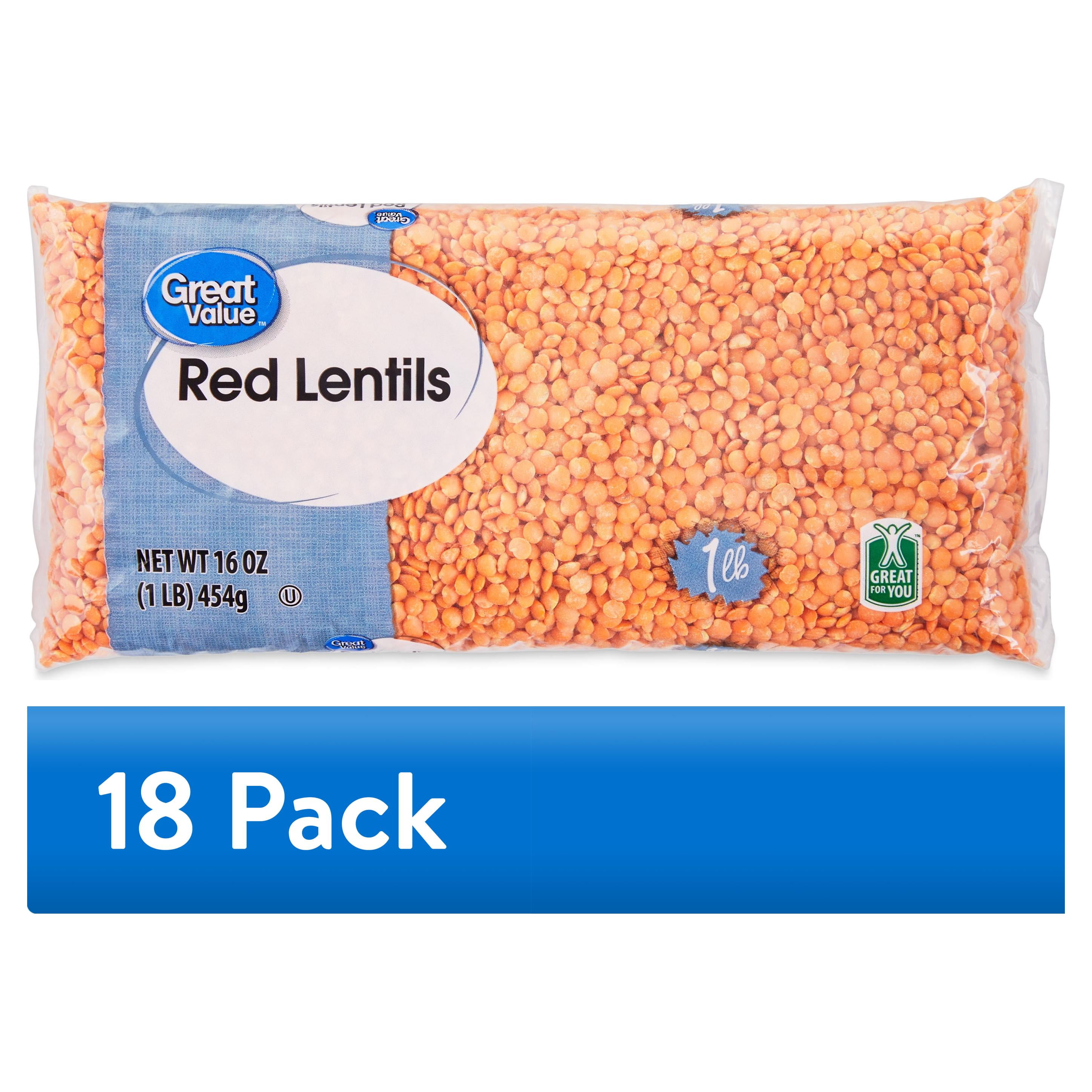 (24 pack) Great Value Red Lentils, 1 lb - Walmart.com