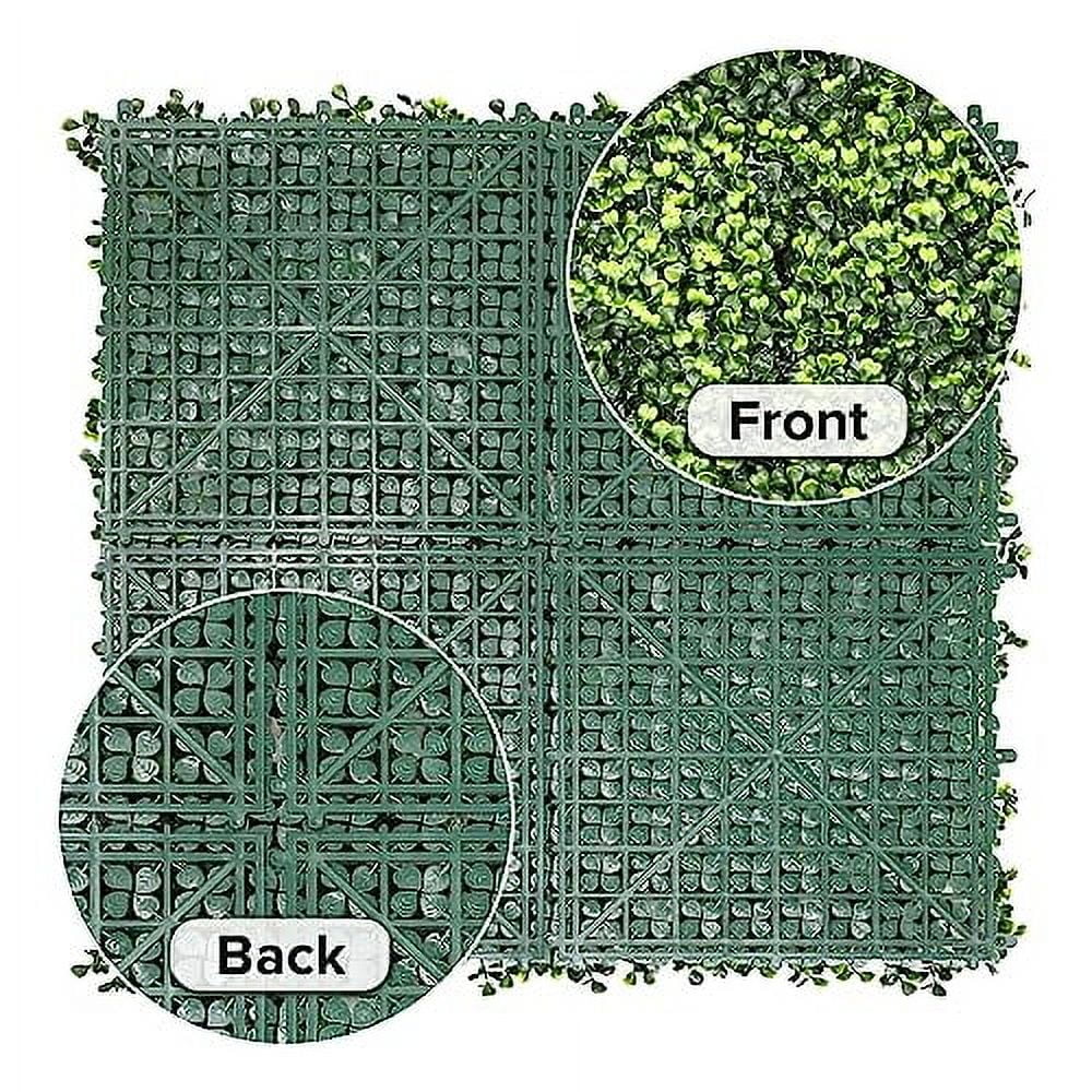 18 pcs 20" x 20" Artificial Boxwood Panel with Cover Back Hedge Topiary ...