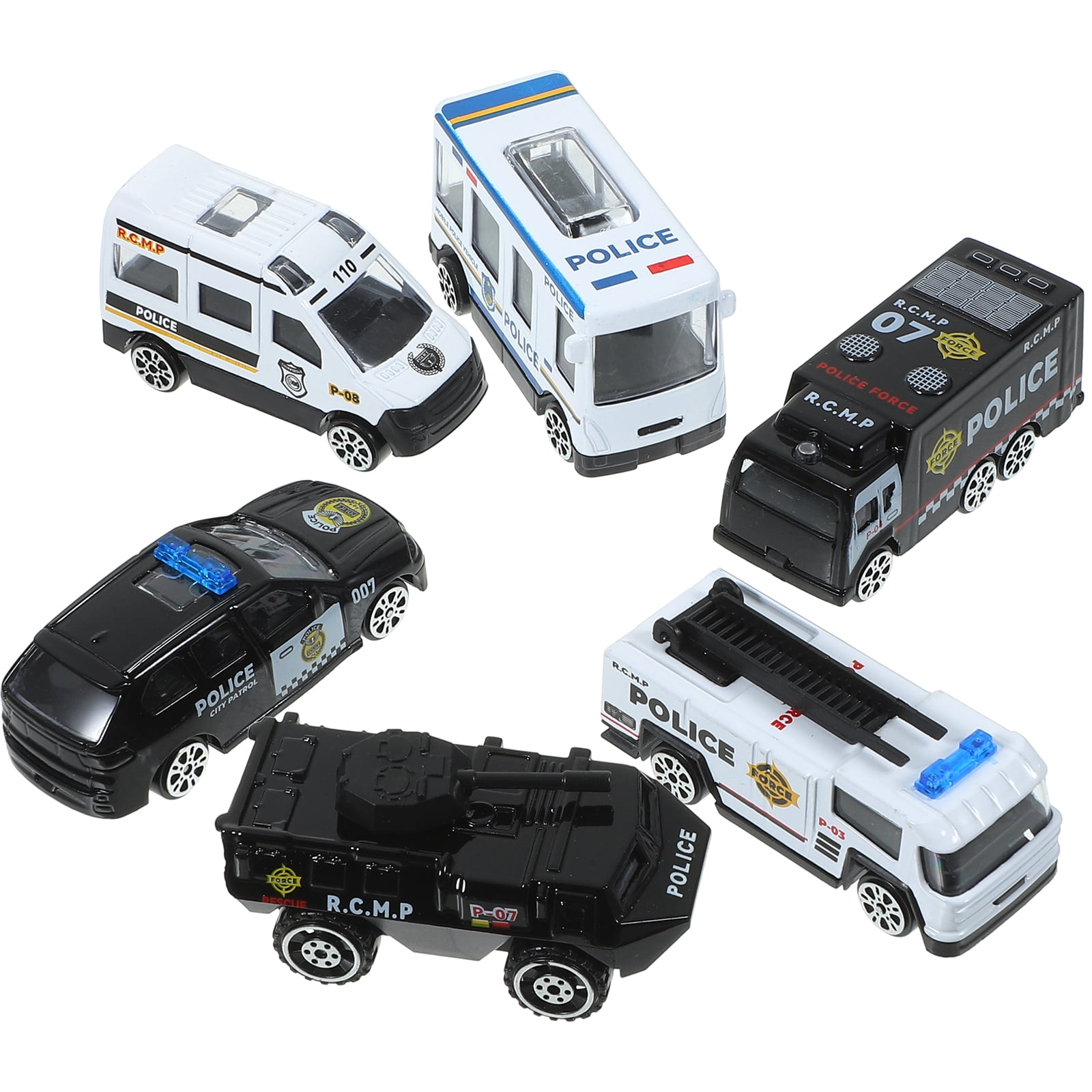 18 pcs Assorted Police Car Models Die-cast Car Toys Inertia Control ...