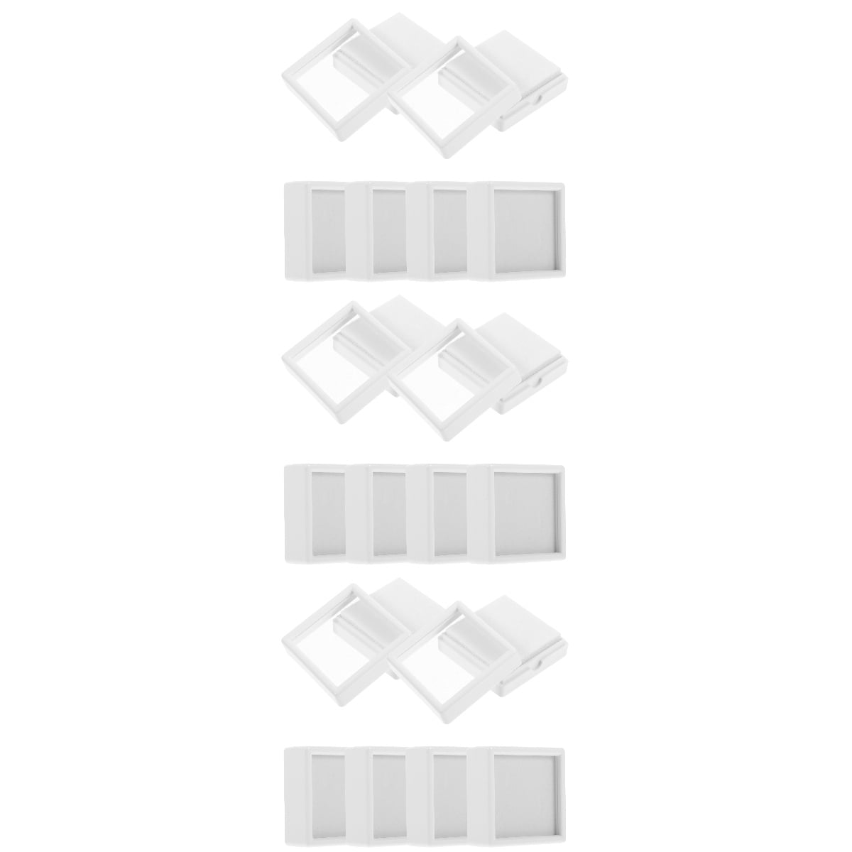 18 pcs Gemstone Display Case Multipurpose Storage Box Desktop Jewelry ...