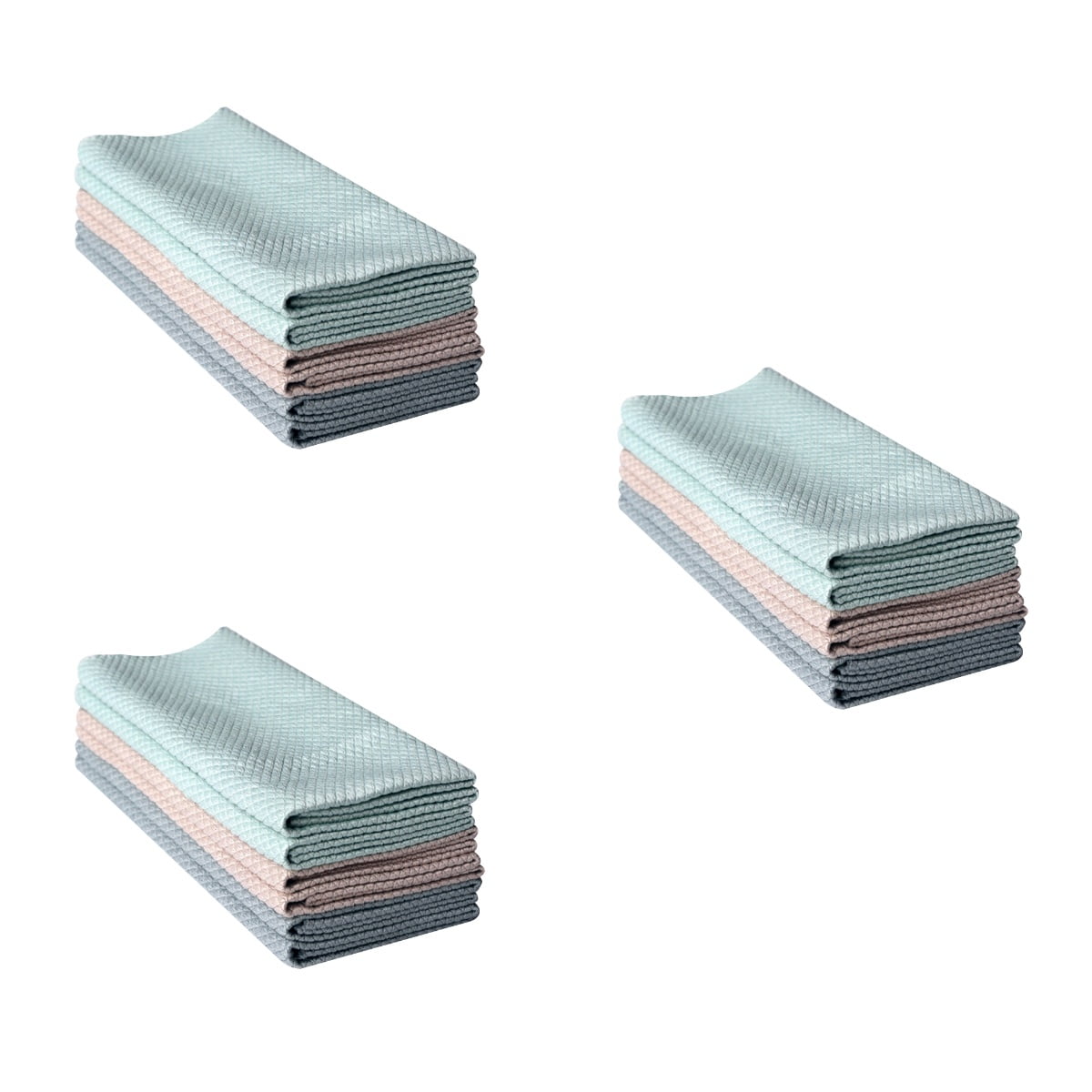 18 pcs Glass Wiping Rags Cloth Dust Cleaning Towel Water Absorption ...