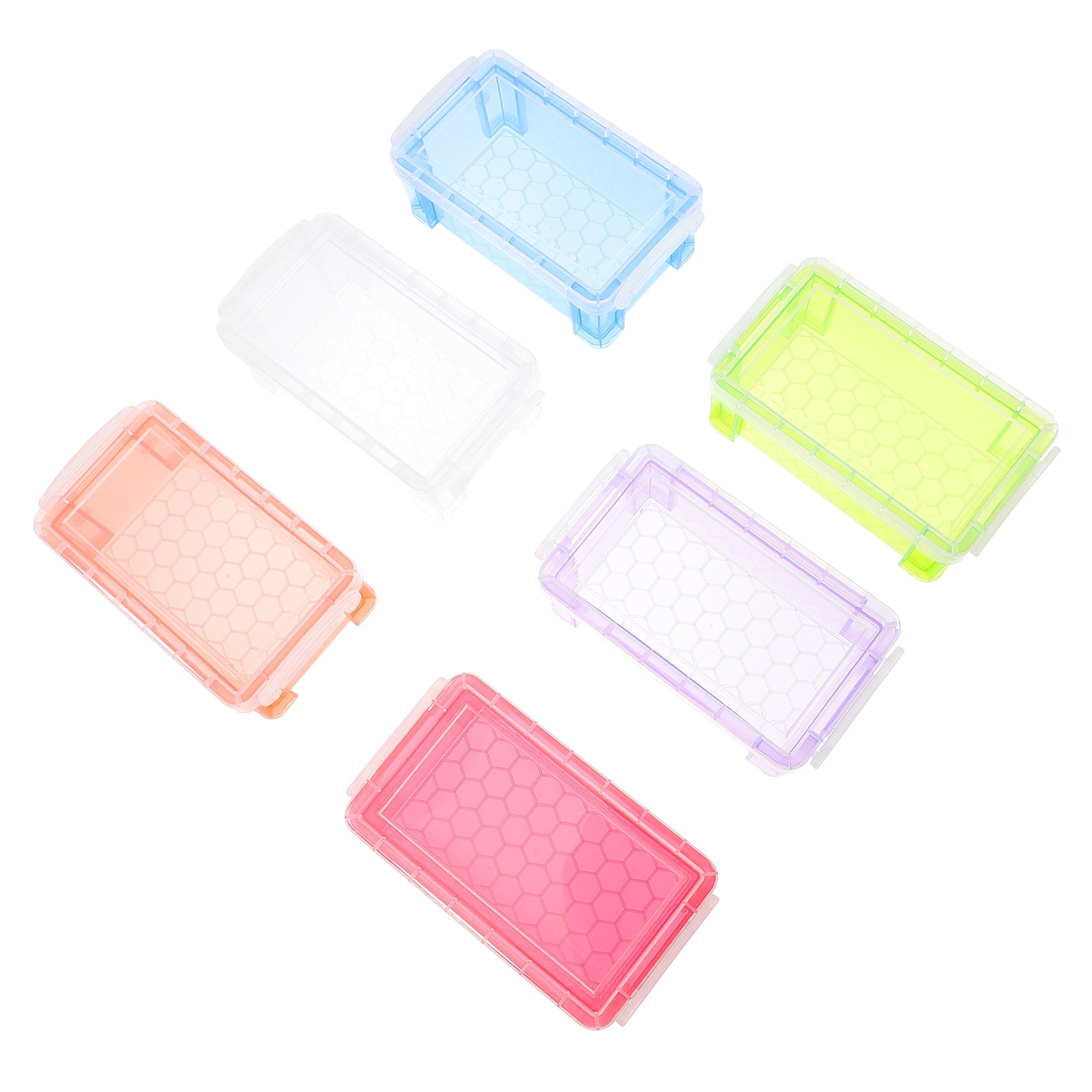 18 pcs Household Storage Boxes Desktop Storage Boxes Candy Color ...