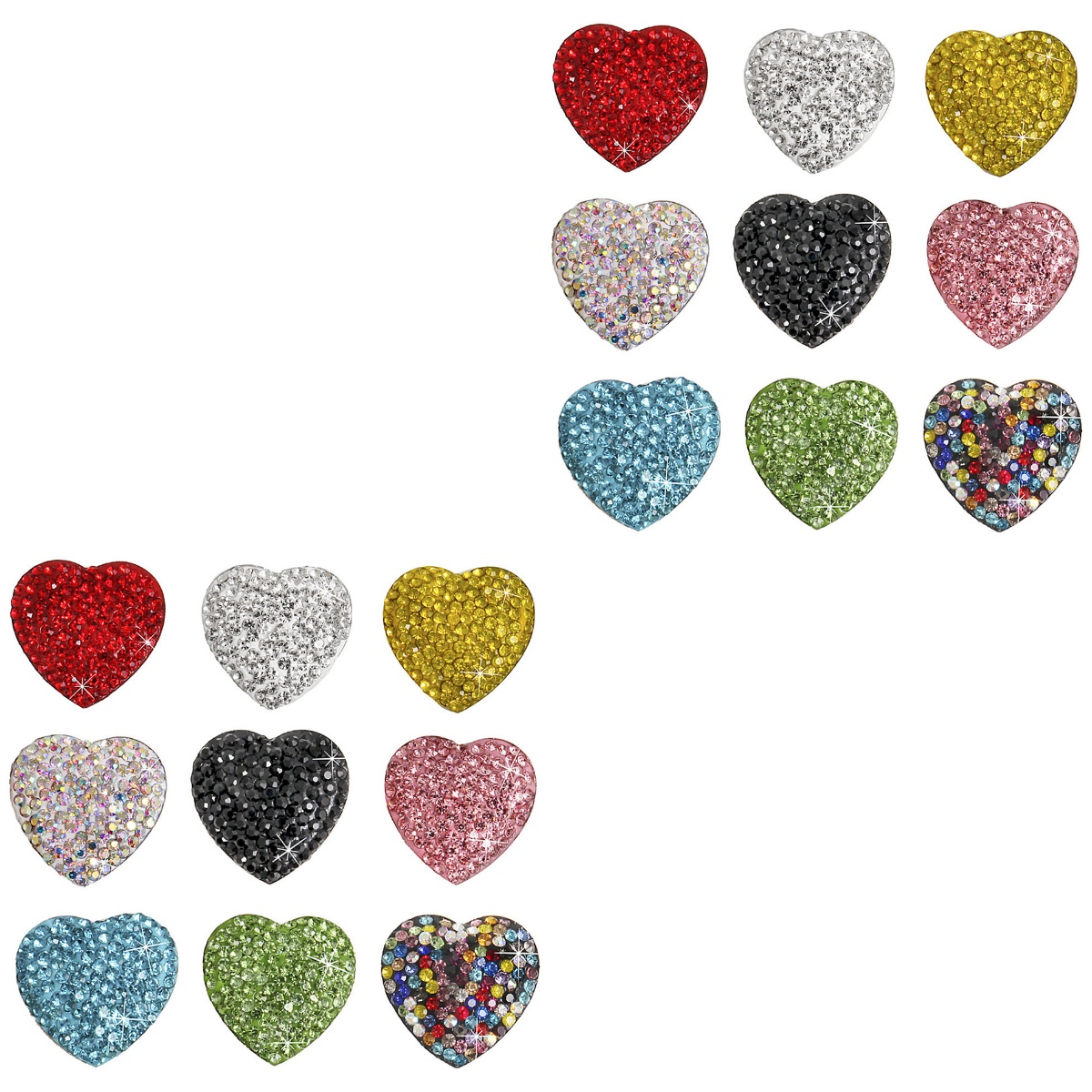 18 pcs Shiny Fridge Magnets Heart Magnetic Decorations Kitchen Fridge ...