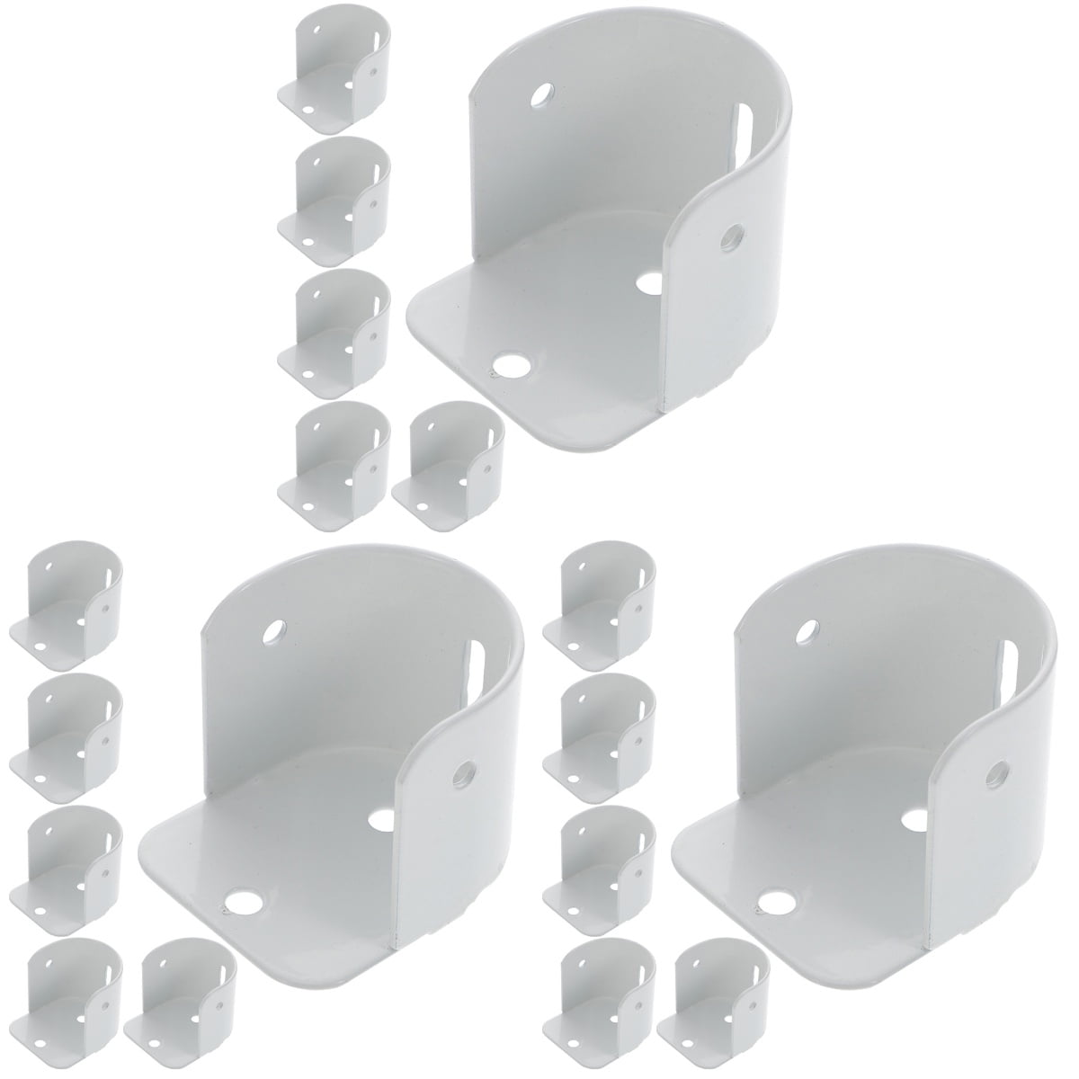 18 pcs Shower Curtain Rod Sockets Heavy Duty Support Flange Sockets for ...