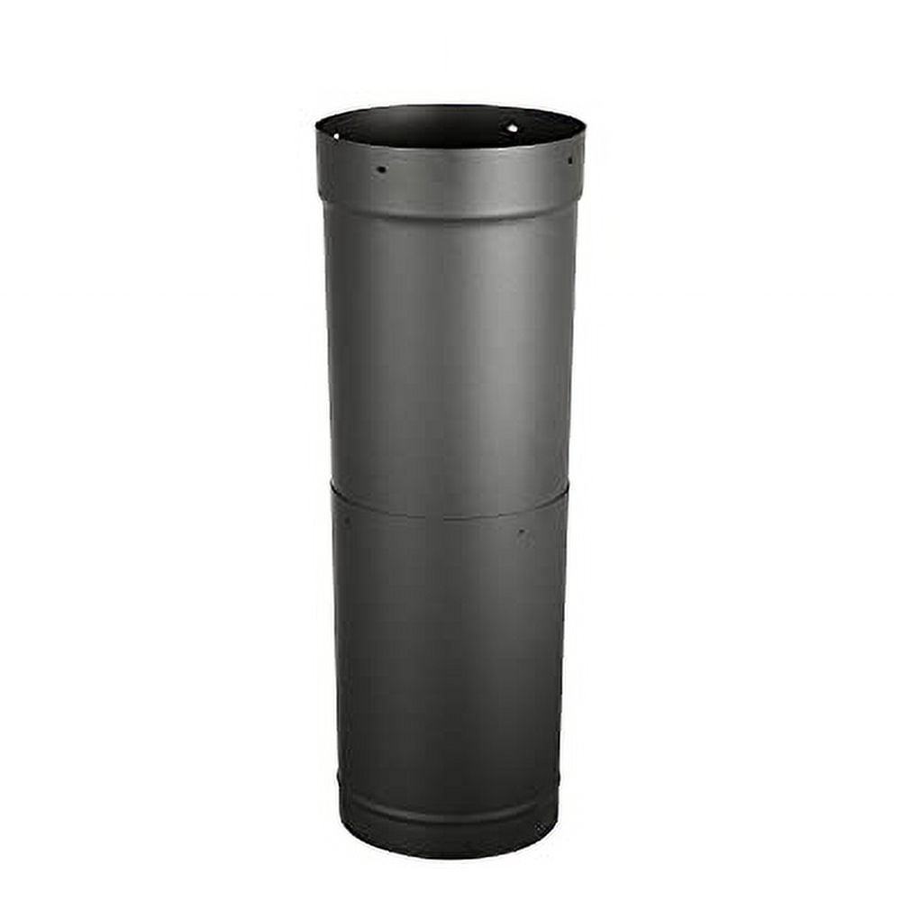 18" to 30" Telescoping Pipe for 6" Diameter Black Single Wall Stove ...
