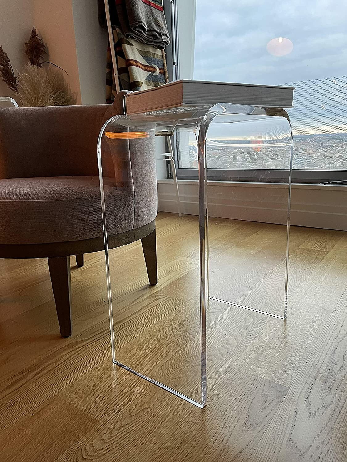18" x 10.5" x 23" high x 3/4 Thick Clear Acrylic end Table - Walmart.com