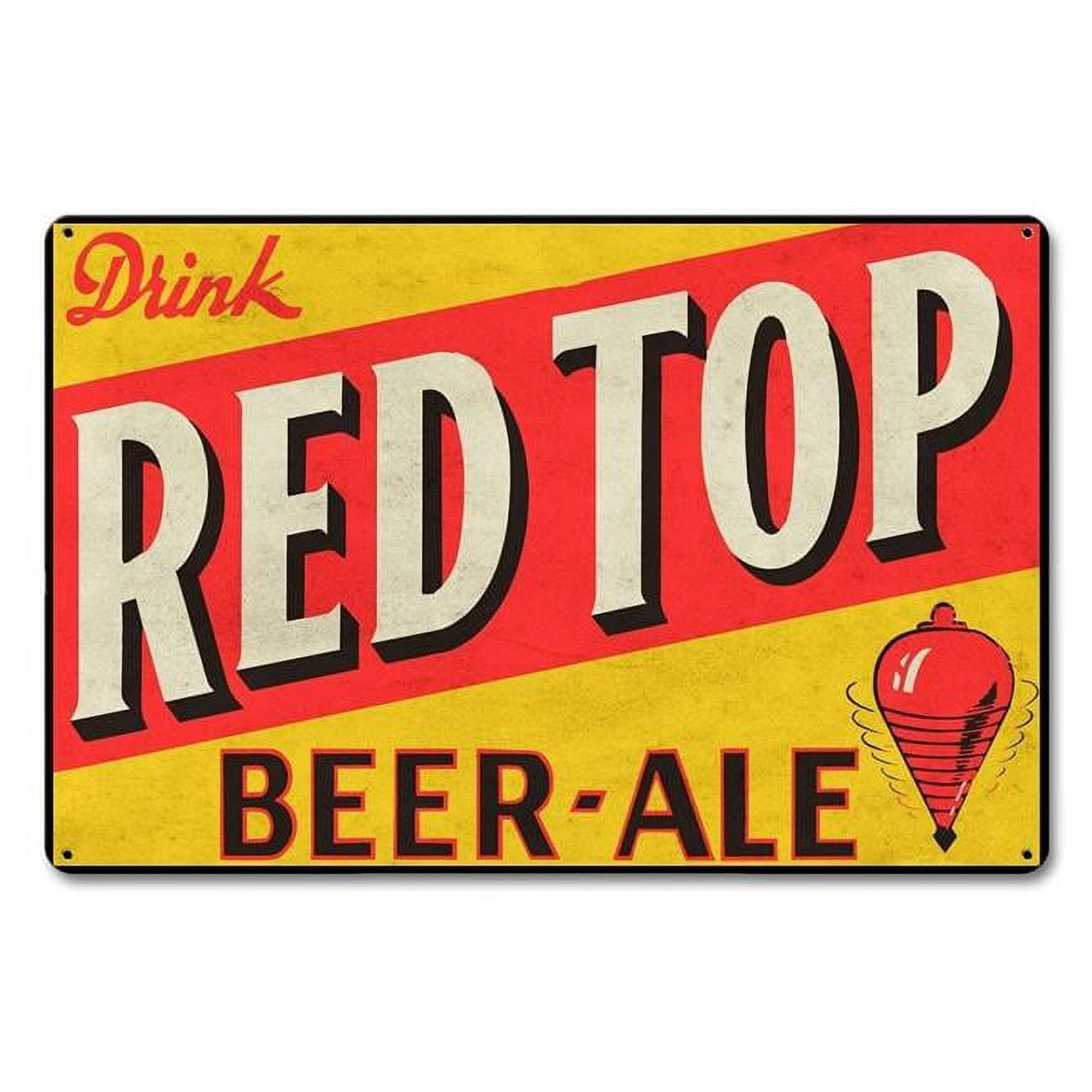 18 x 12 in. Red Top Beer Ale Sign - Walmart.com
