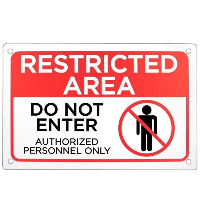 18 x 12 in. Restricted Area Do Not Enter Sign - Walmart.com