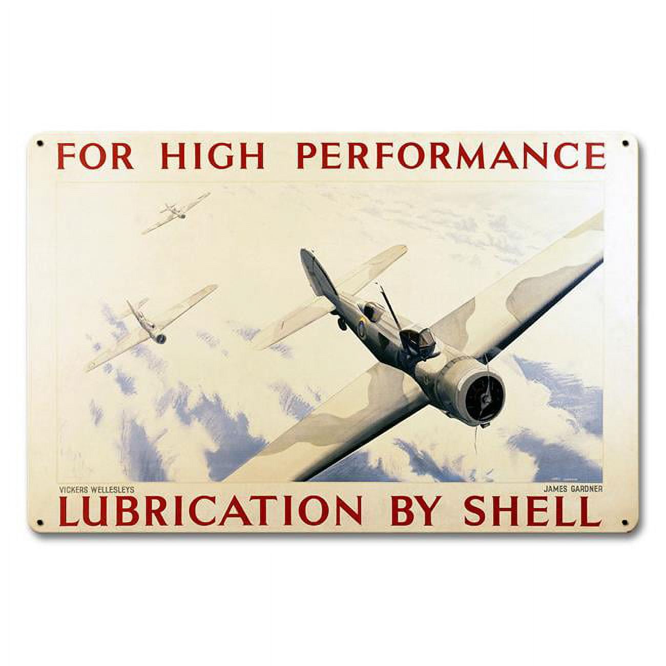 18 x 12 in. Vickers Wellesleys Lubrication Satin Metal Sign - Walmart.com