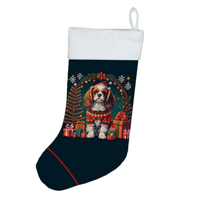 18 x 13.5 in. Unisex Cavalier King Charles Spaniel Polyester Christmas ...