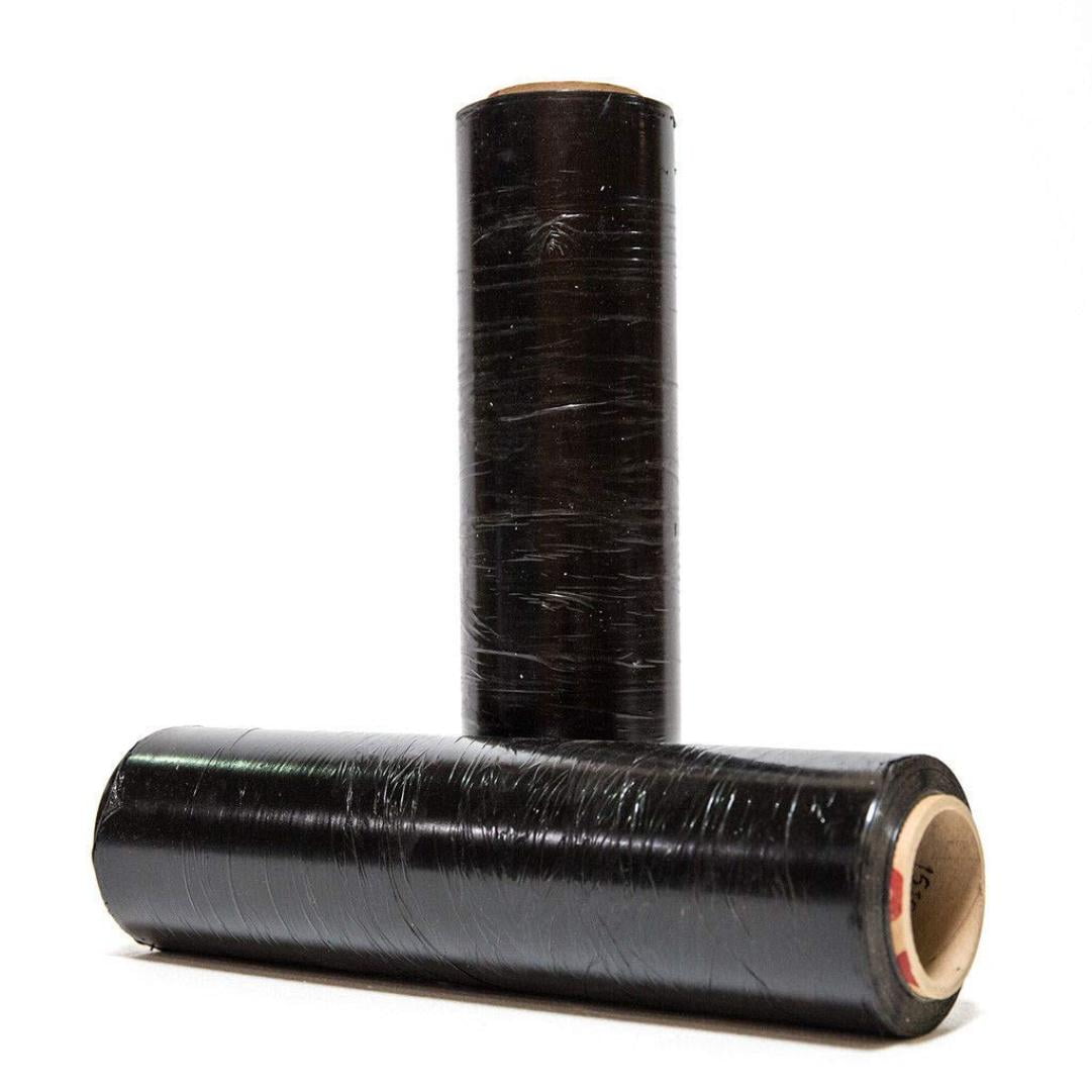 18" x 1500FT 80 Ga Pallet Wrap Stretch Film Shrink Hand Wrap 1500' Black 4 Rolls - Walmart.com