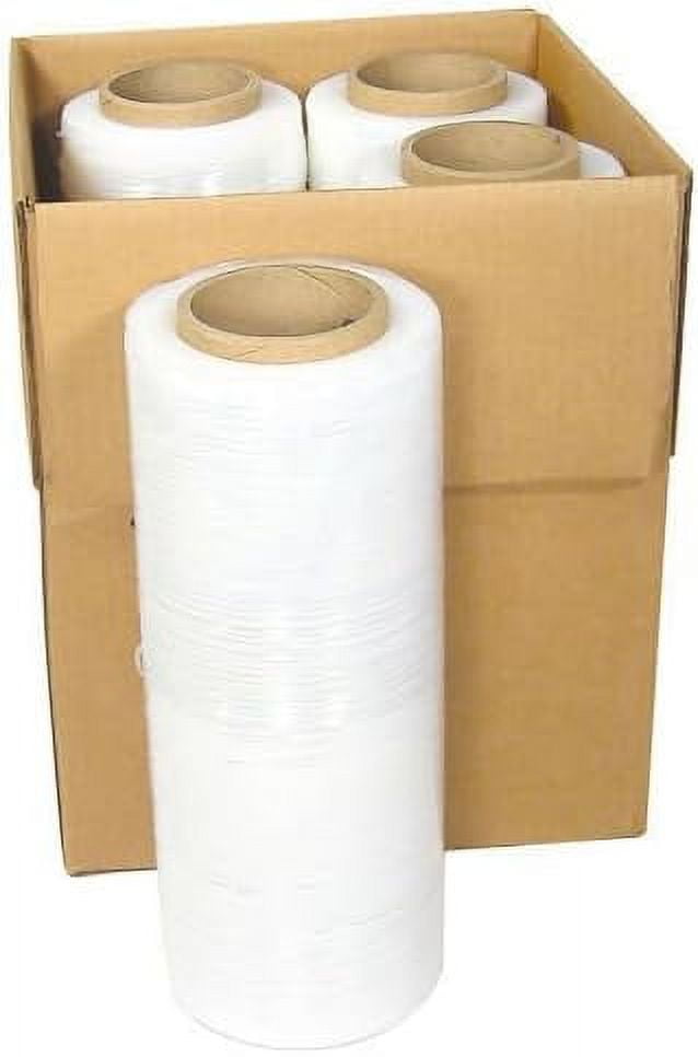 18" x 1500FT 80 Gauge Pallet Wrap Stretch Film Shrink Hand Wrap 1500' 4 Rolls - Walmart.com