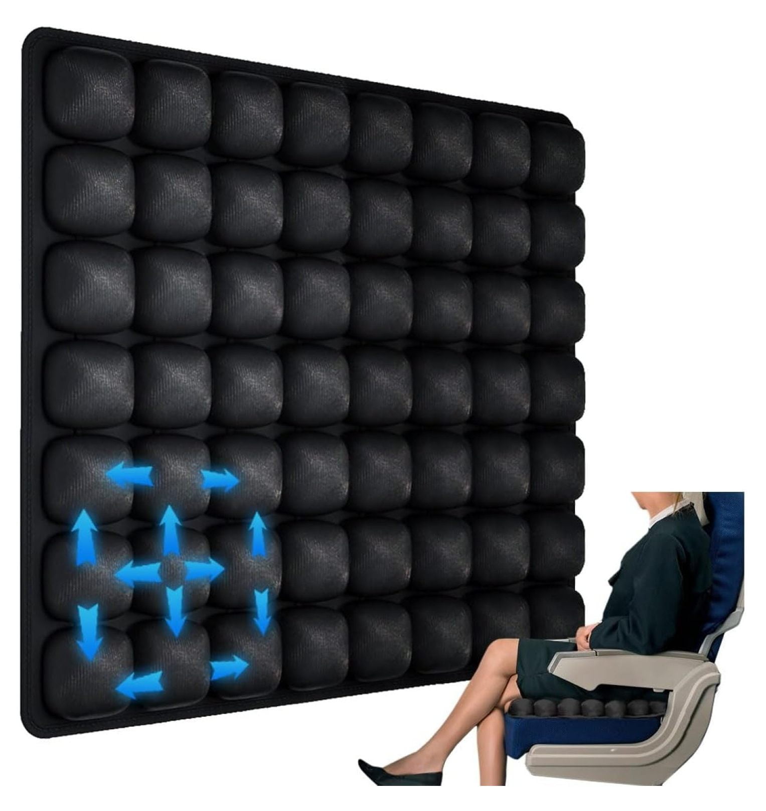 18" x 16" Sondur Travel Cushion, Portable Self Inflating Seat Cushions ...