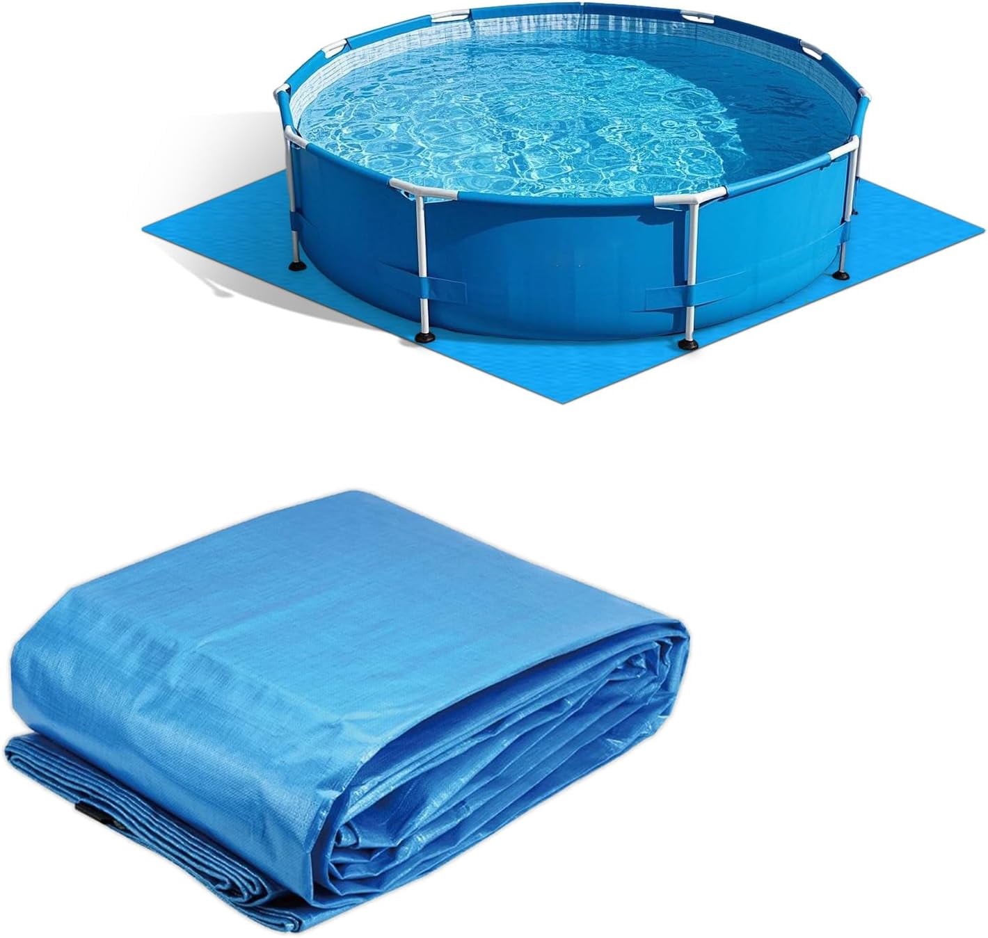 18 x 18 FT Pool Liner Pad for Above Ground Swimming Pool, Square ...