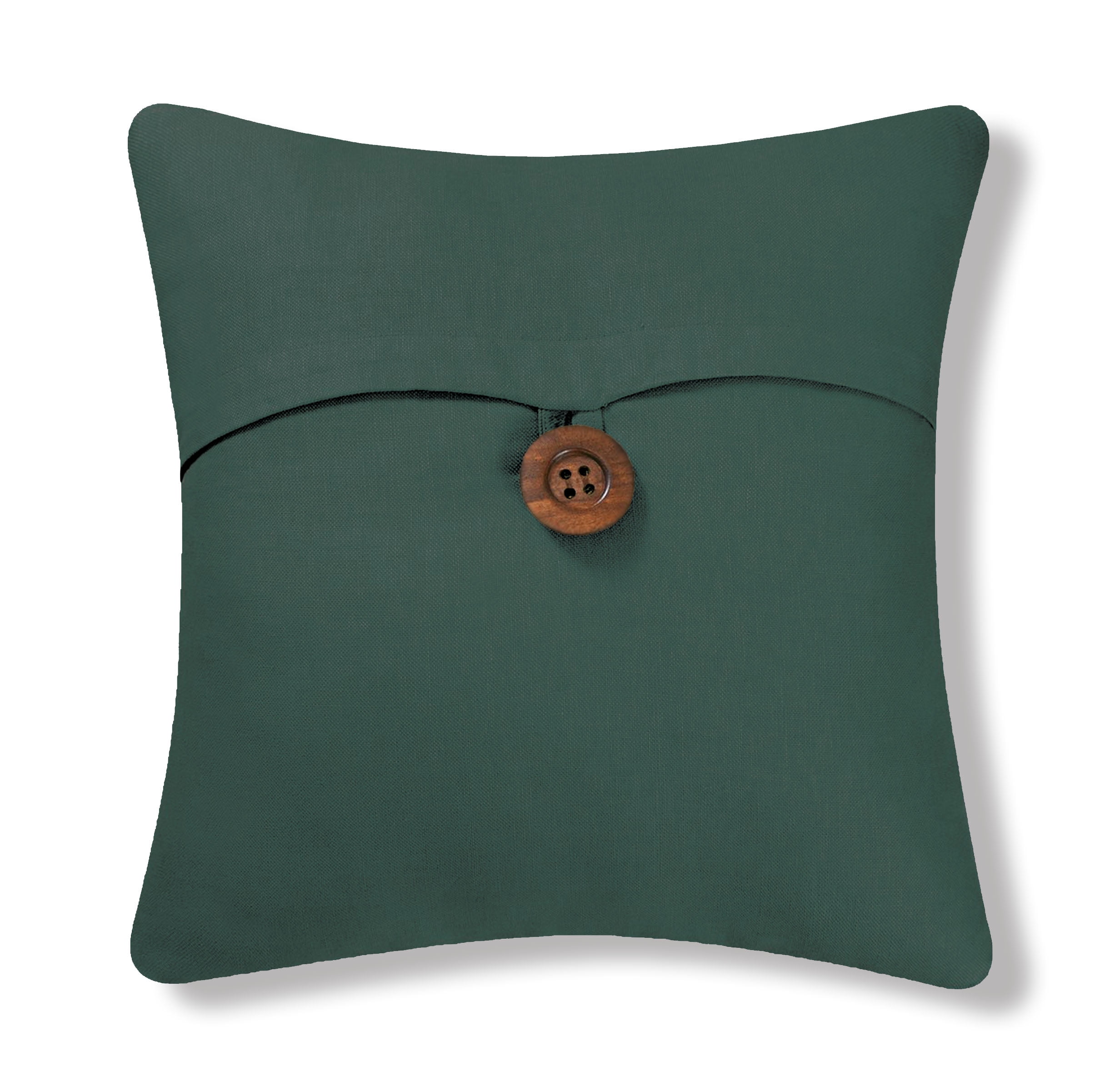 Hunter Green Envelope Feather Down Throw Pillow, 18" x 18" - Walmart.com