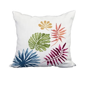 20 Inch Floral Fancy Red Floral Print Decorative Polyester Throw Pillow ...