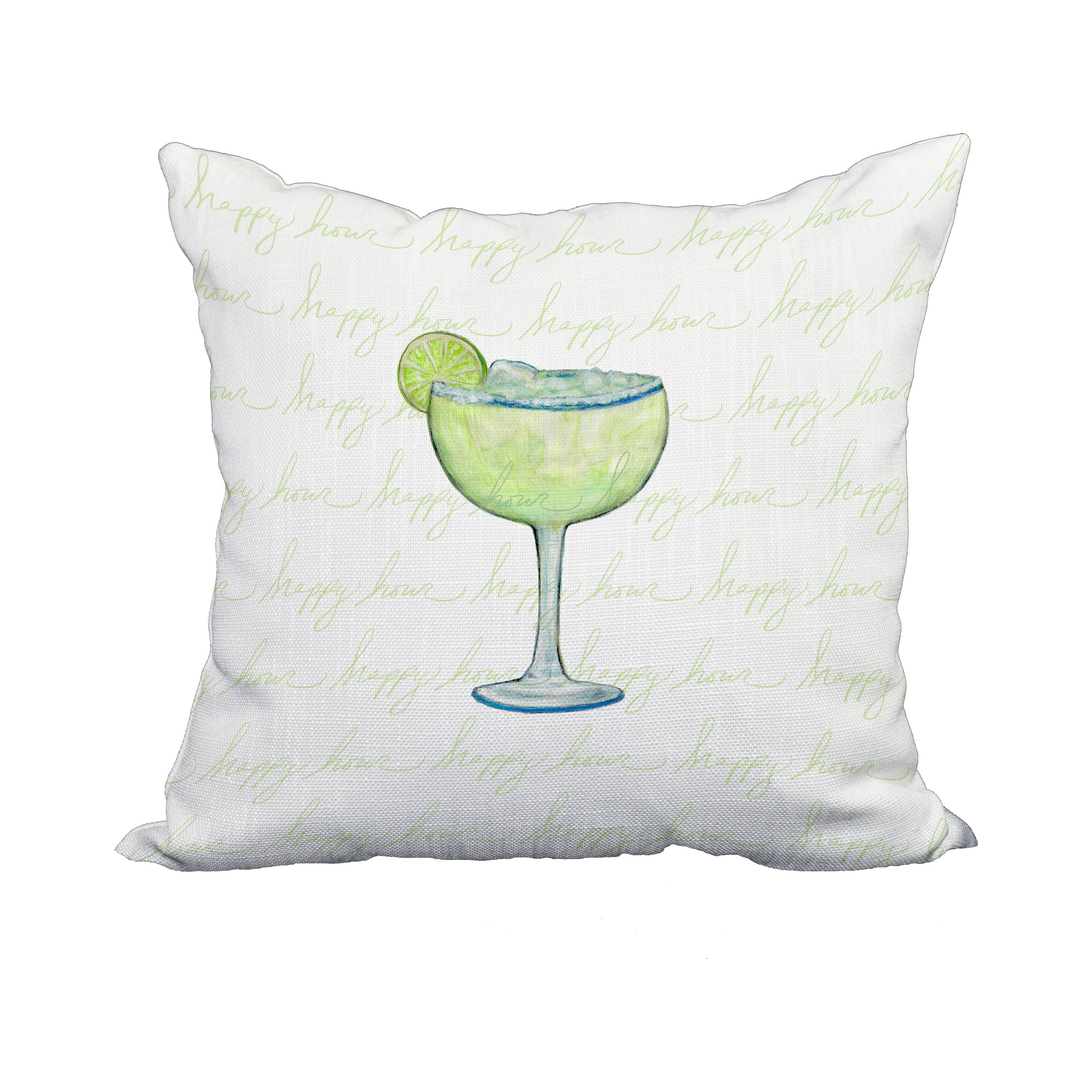 E by Design Margarita Fade Happy Hour Pillow - 18x18 Inch - Walmart.com