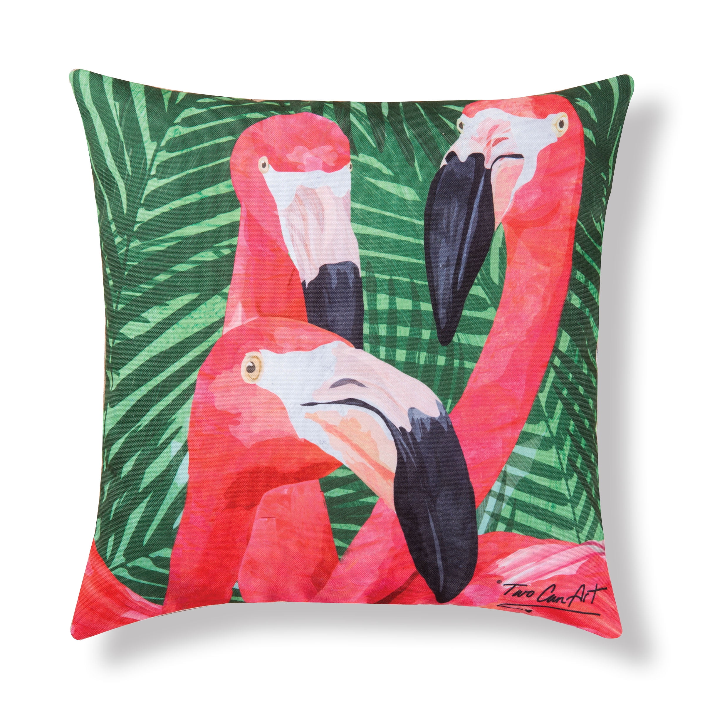 C&F Home Coastal Themed Summer Pink Flamingo Indoor Outdoor Pillow 18 ...