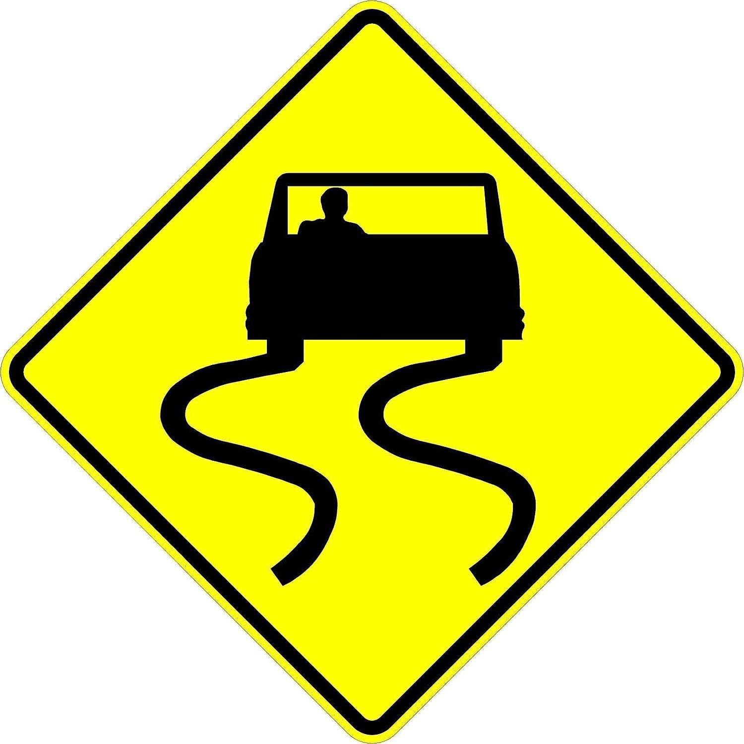 18 x 18 Slippery When Wet Sign - Prominent 3M High Intensity Prismatic ...