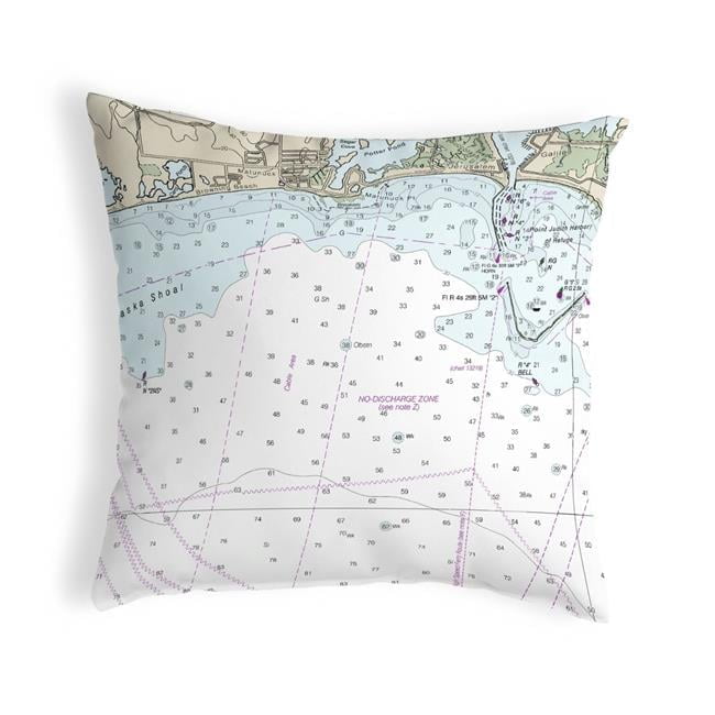 18 x 18 in. Block Island Sound - Matunuck, RI Nautical Map Noncorded ...