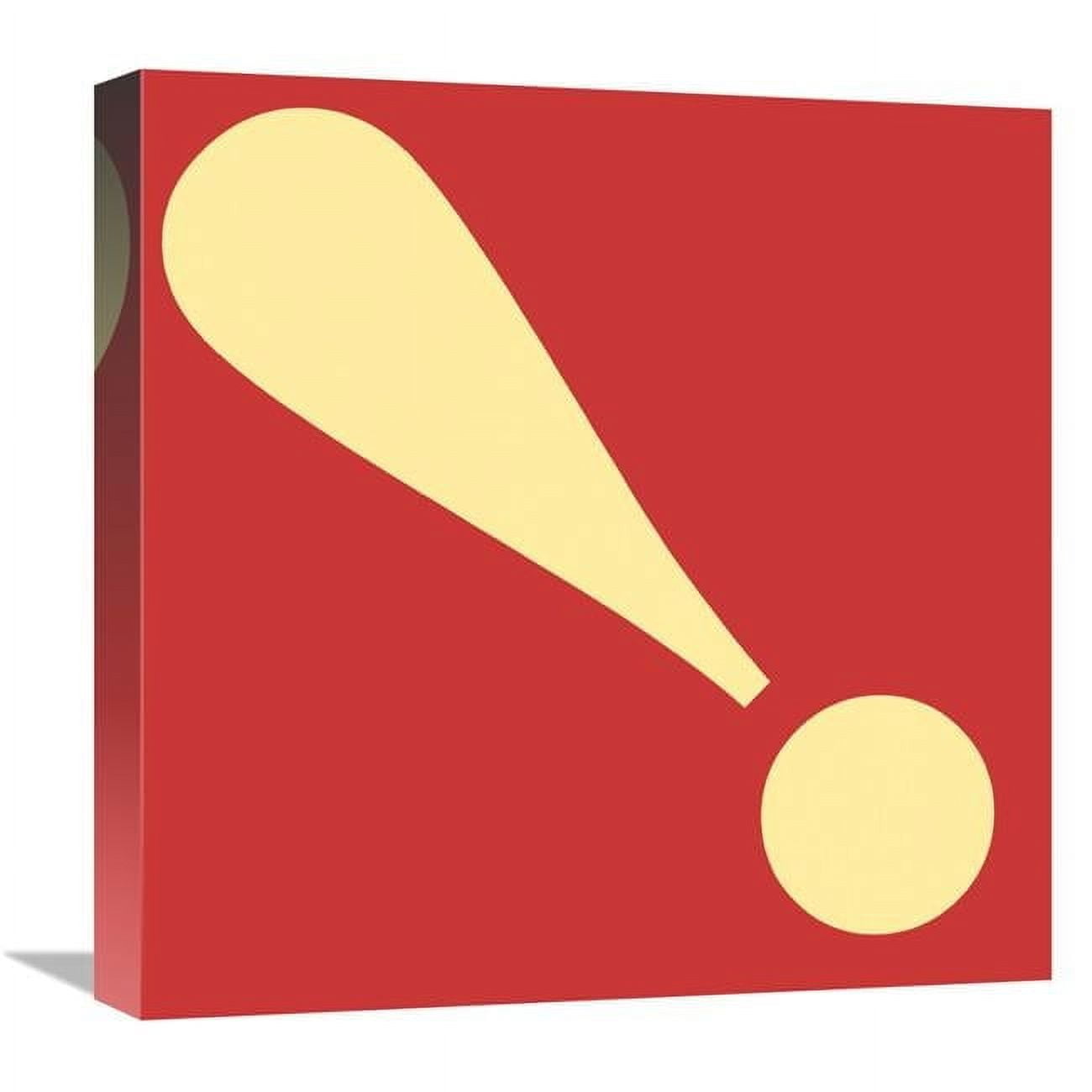 18 x 18 in. Bold Type - Exclamation Mark Art Print - BG.Studio ...