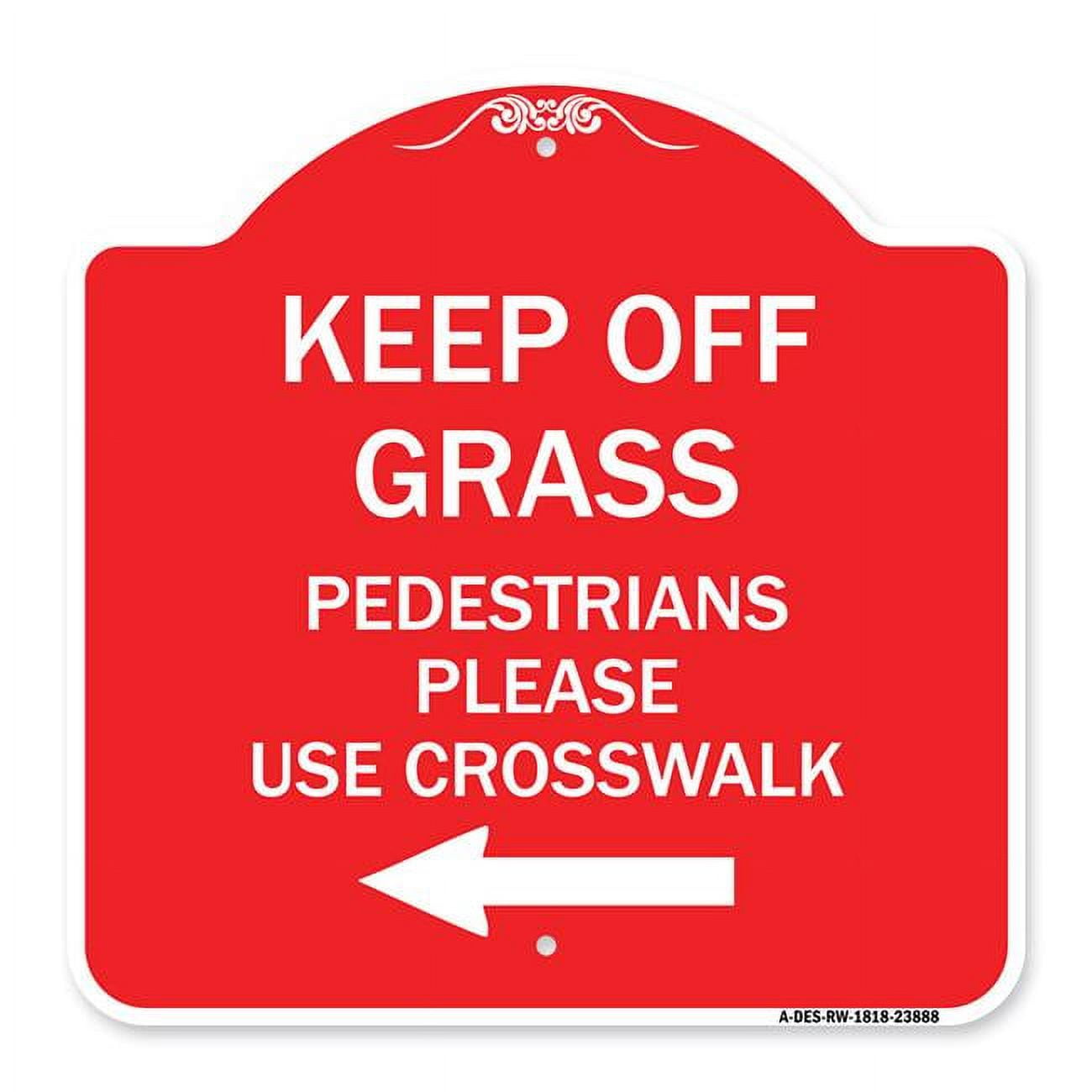 18 x 18 in. Designer Series Sign - Lawn Boss Sign Stake Kit, Red ...