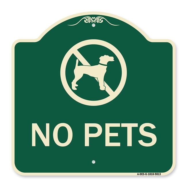 18 x 18 in. Designer Series Sign - No Pets - Walmart.com