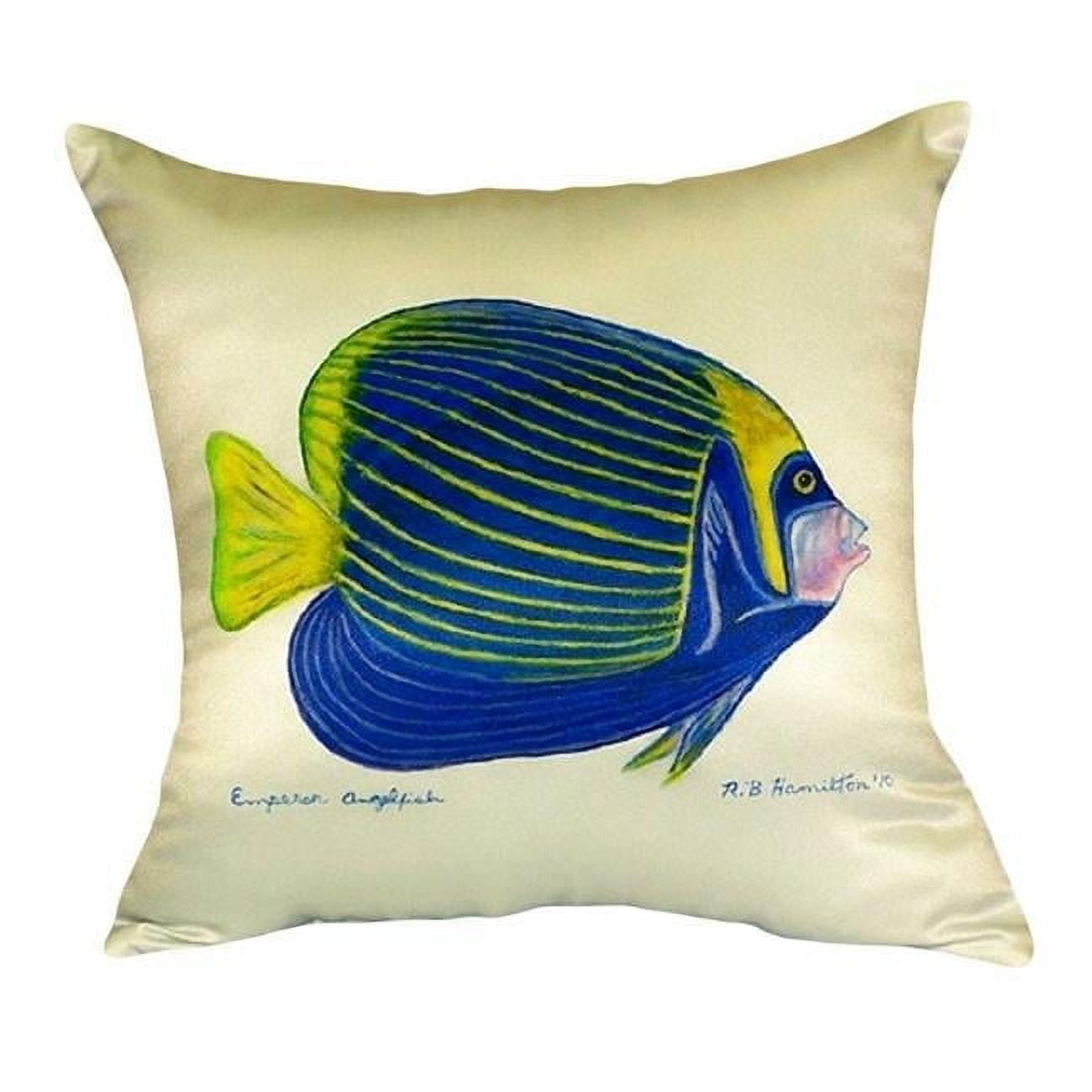 18 x 18 in. Emperor Angelfish Non-Corded Indoor & Outdoor Pillow ...