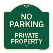 18 x 24 in. Designer Series Sign - Beware of Curb Graphic, Burgundy ...