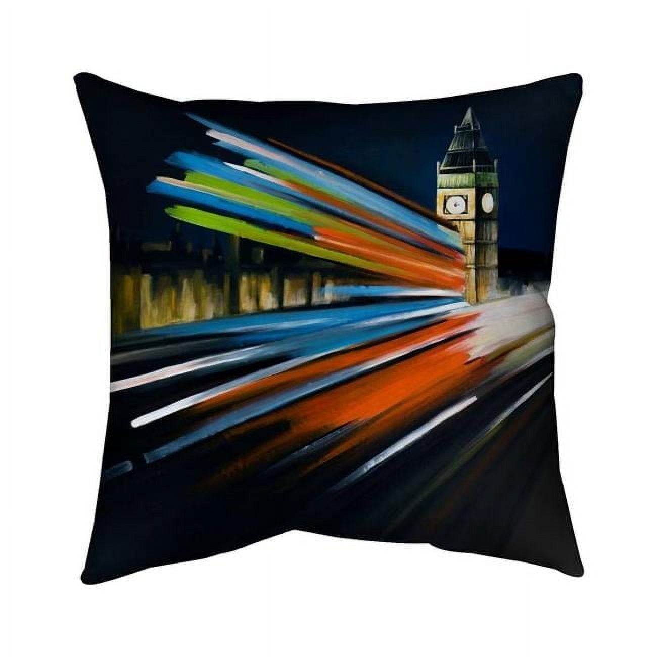 18 x 18 in. London Bus with Long Exposure-Double Sided Print Outdoor ...