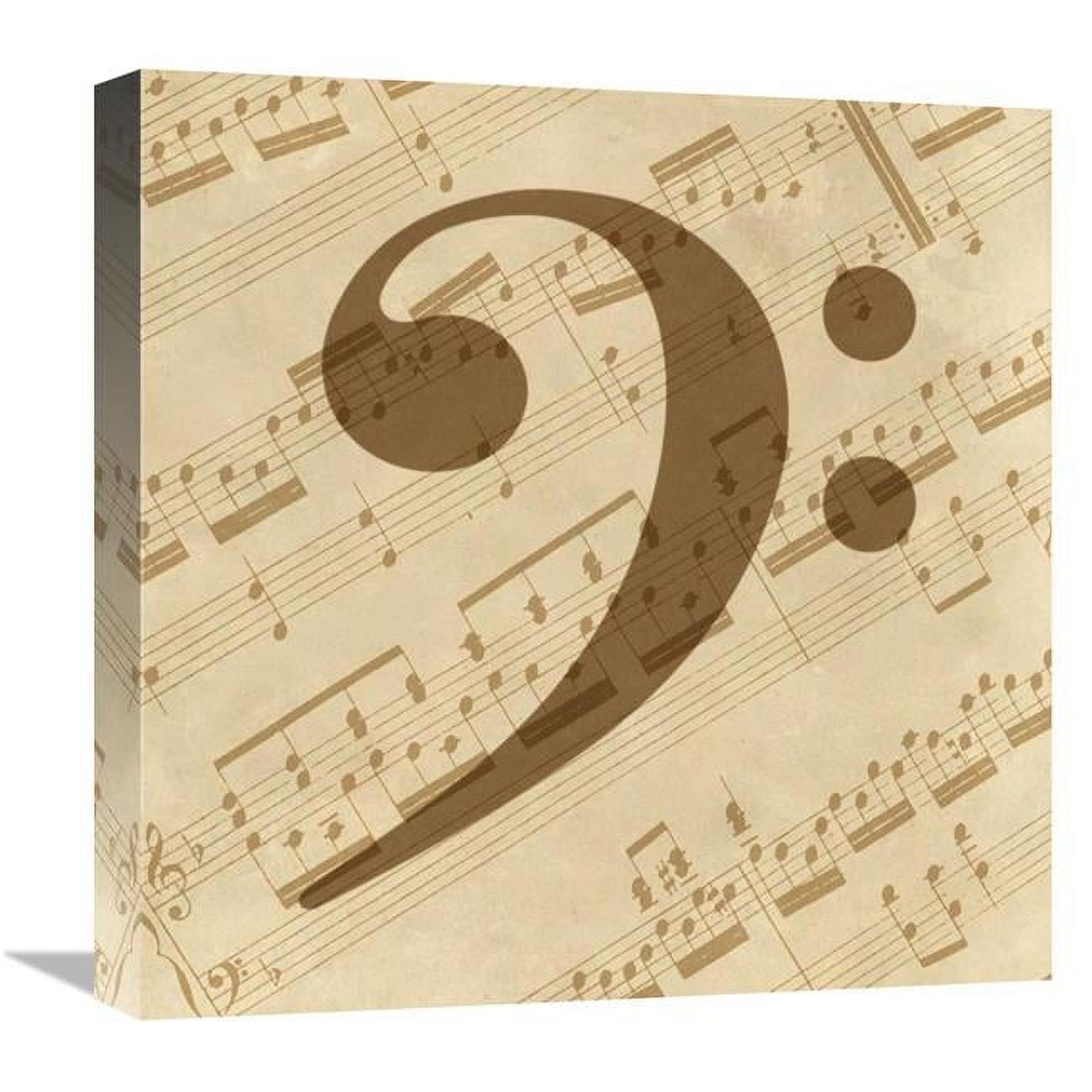 18 x 18 in. Music - Bass Clef Art Print - BG.Studio - Walmart.com
