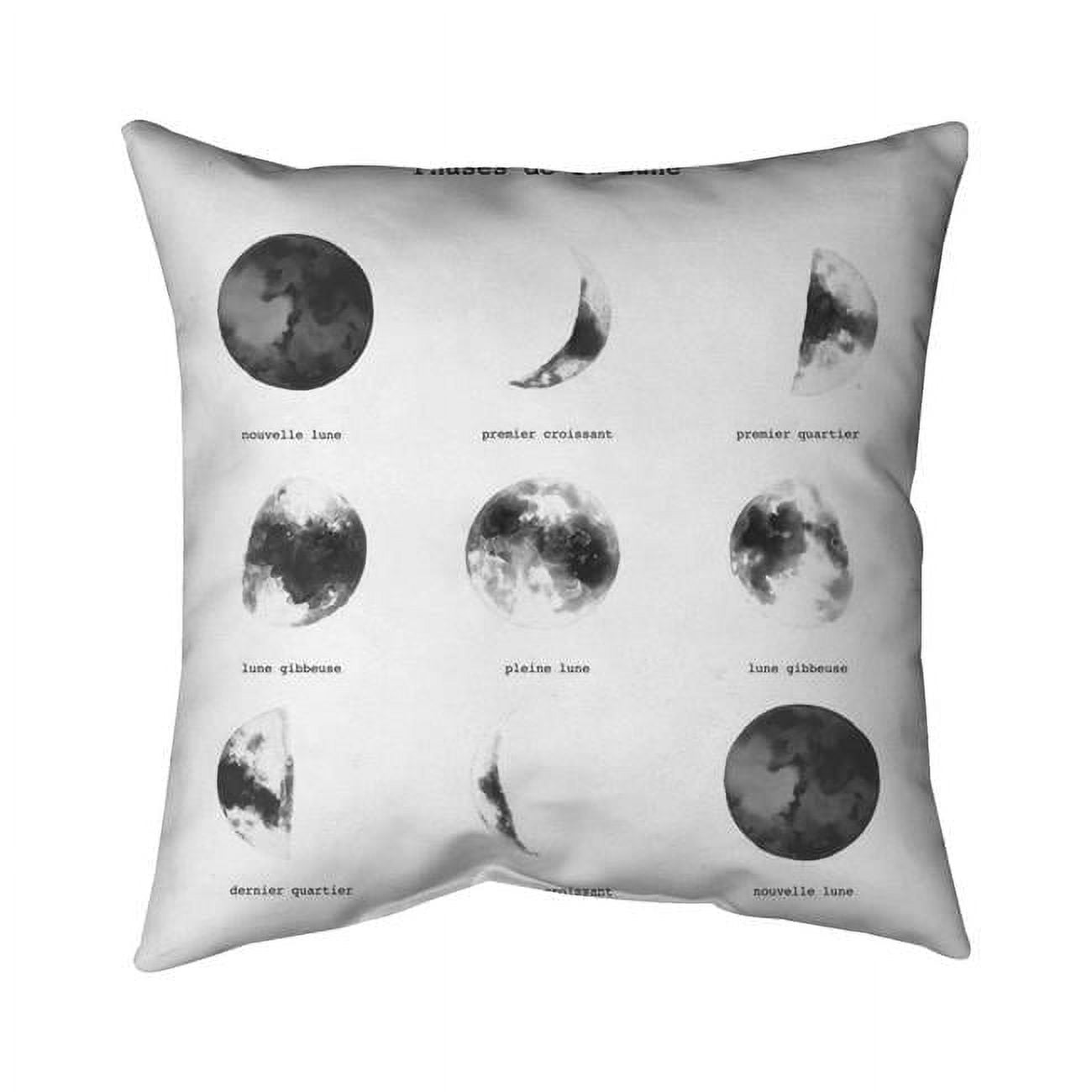 18 x 18 in. Phases of the Moon-Double Sided Print Indoor Pillow ...