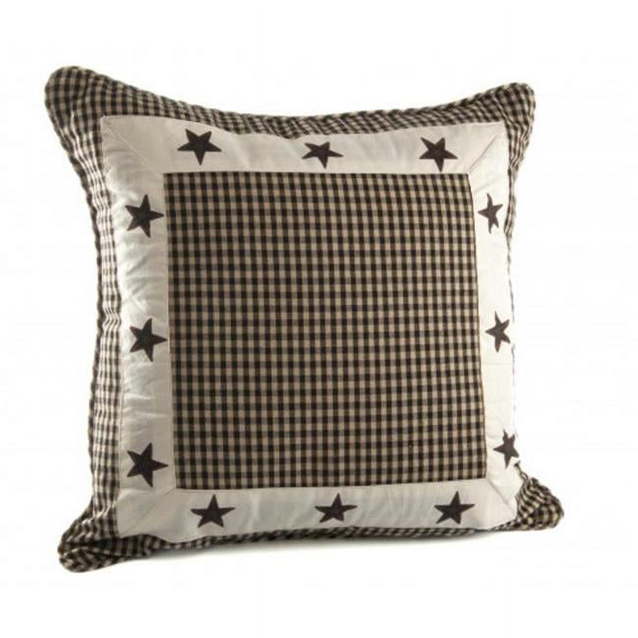 18 x 18 in. Zip Cushion Cover, Star Black Check - Walmart.com