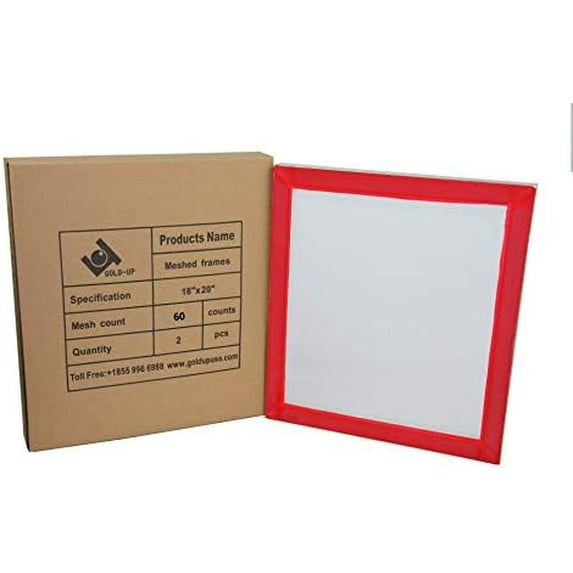 18 x 20 Inch Pre-Stretched Aluminum Silk Screen Printing Frames with 60 ...