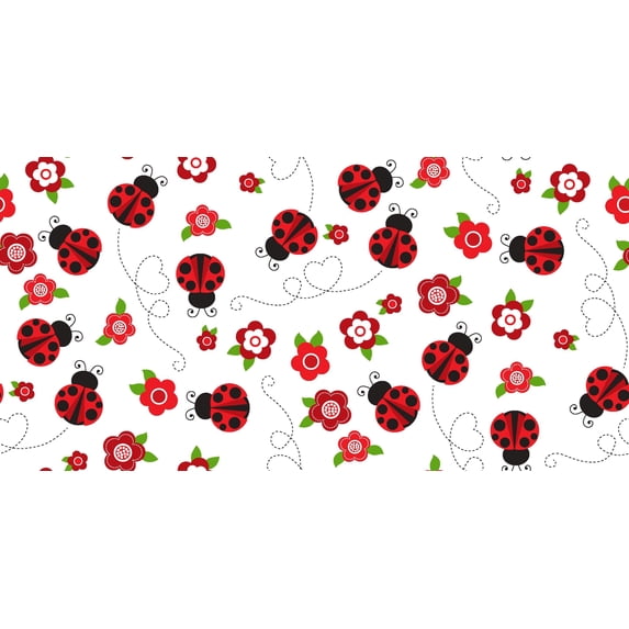 18" x 21" 100% Cotton Ladybug Precut Sewing & Craft Fabric, Multicolor ...
